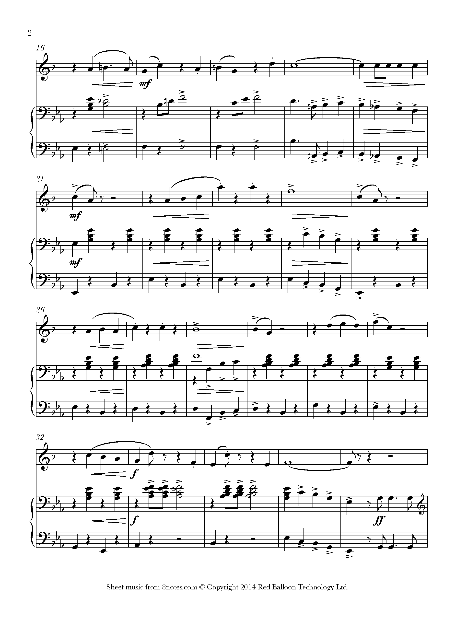 Alford - Colonel Bogey March Sheet music for Clarinet - 8notes.com