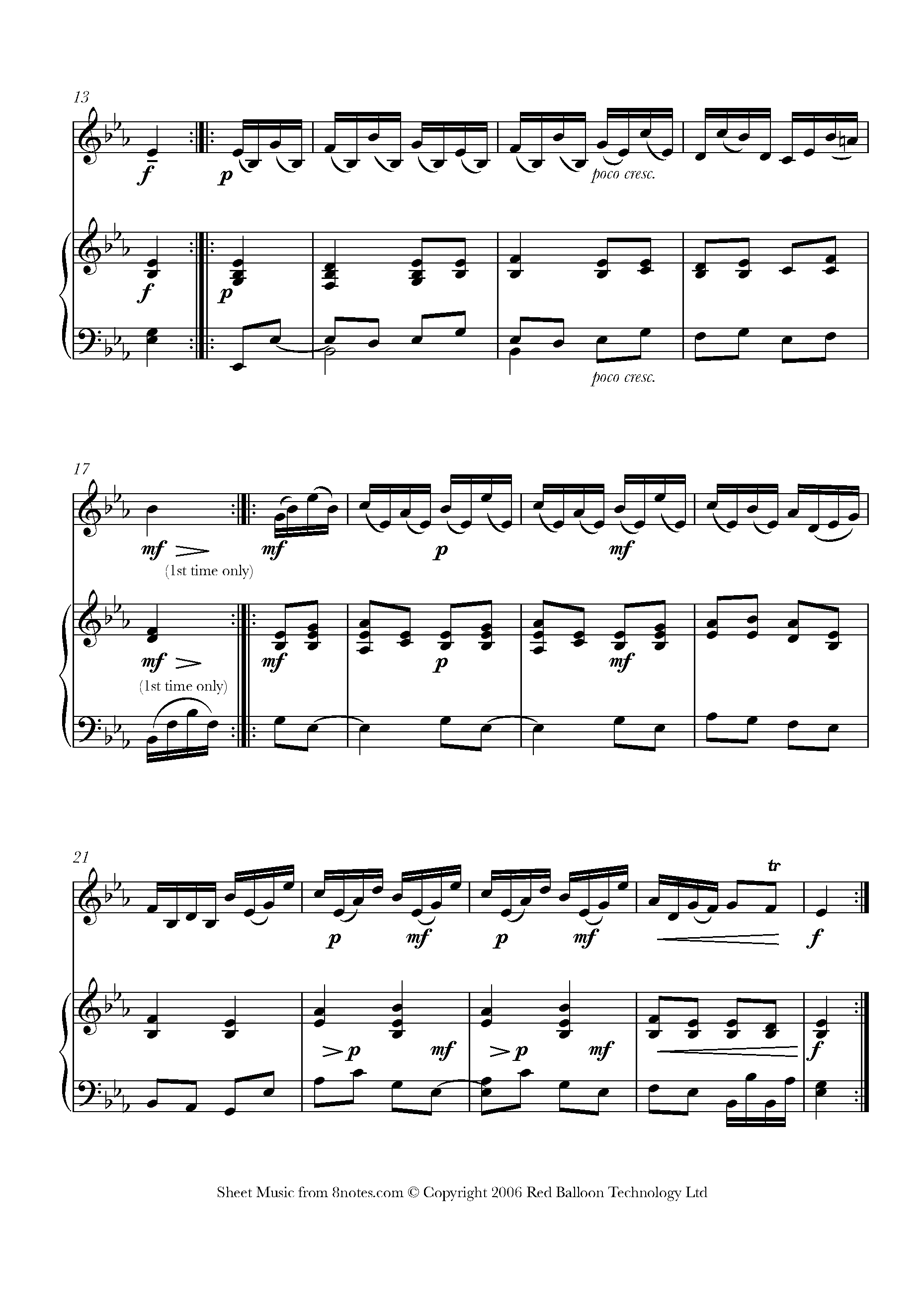 Handel - Harmonius Blacksmith Sheet music for Clarinet - 8notes.com