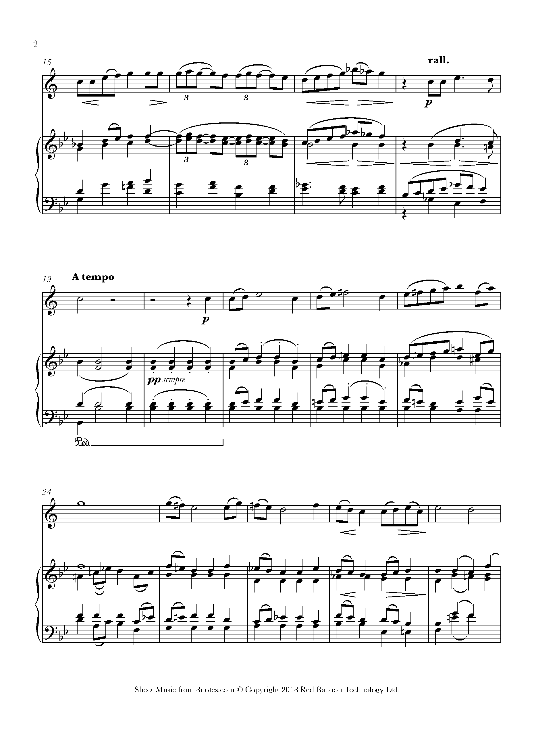 Fauré - Lydia, Op. 4, No. 2 Sheet music for Clarinet - 8notes.com