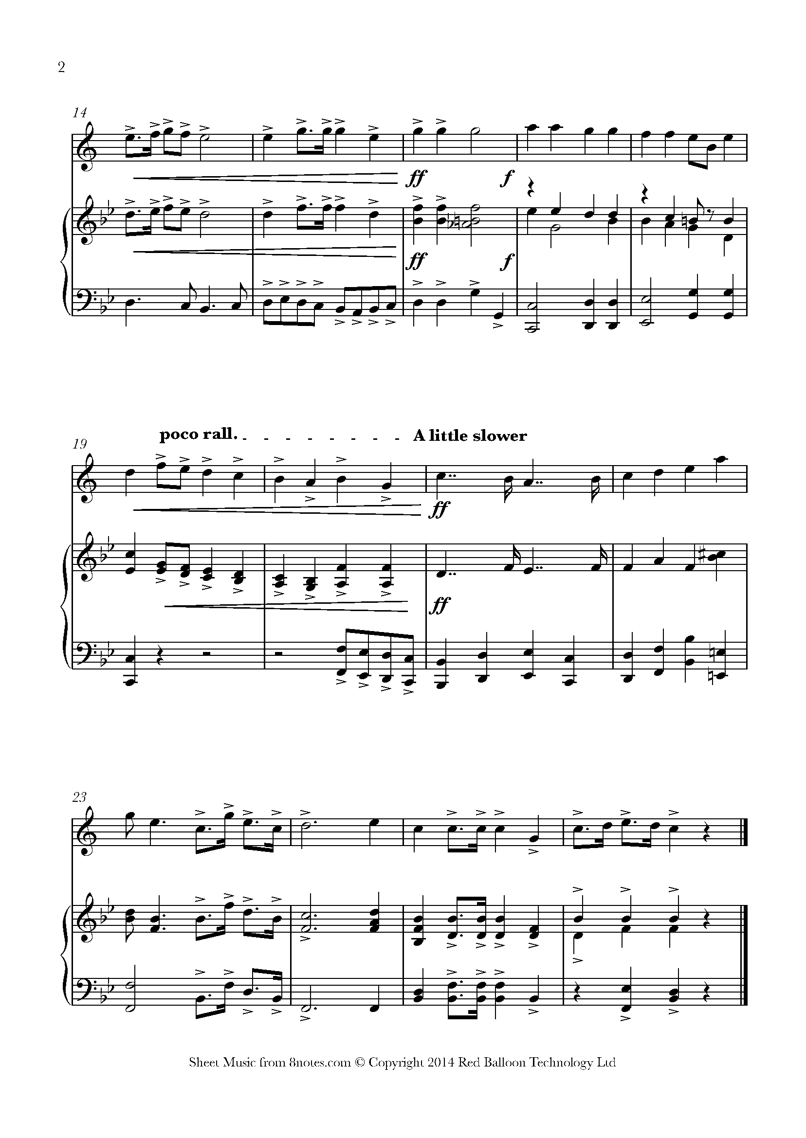 Men of Harlech (Traditional Welsh) Sheet music for Clarinet - 8notes.com