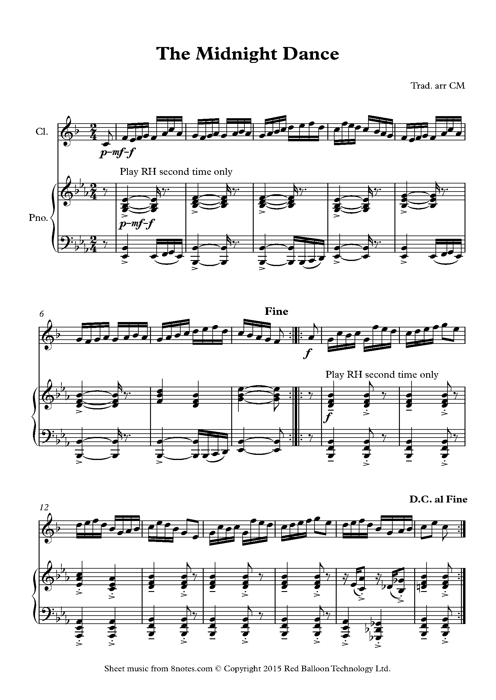 The Midnight Dance Sheet music for Clarinet - 8notes.com