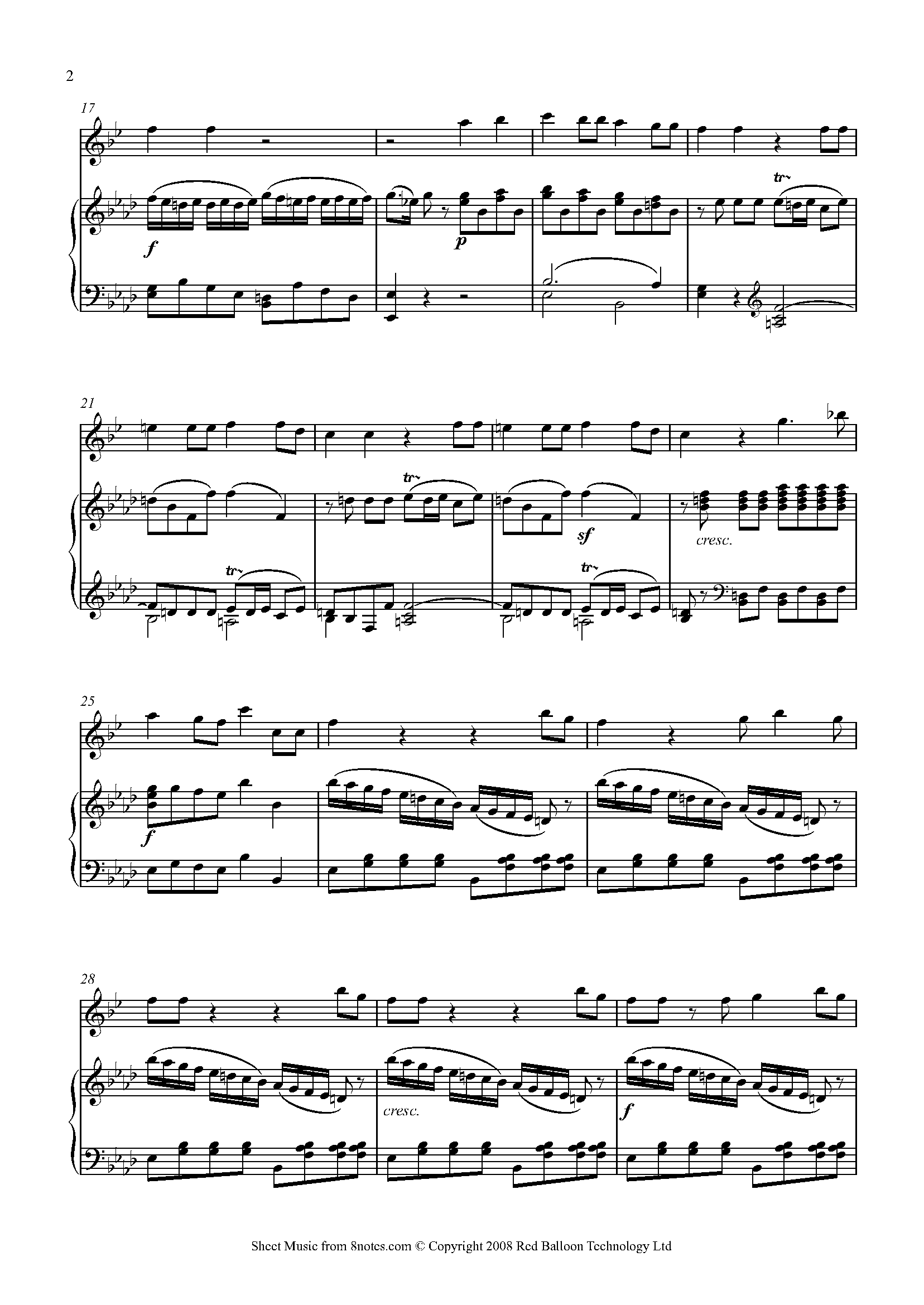 Mozart - Non Piu Andrai from Marriage of Figaro Sheet music for ...