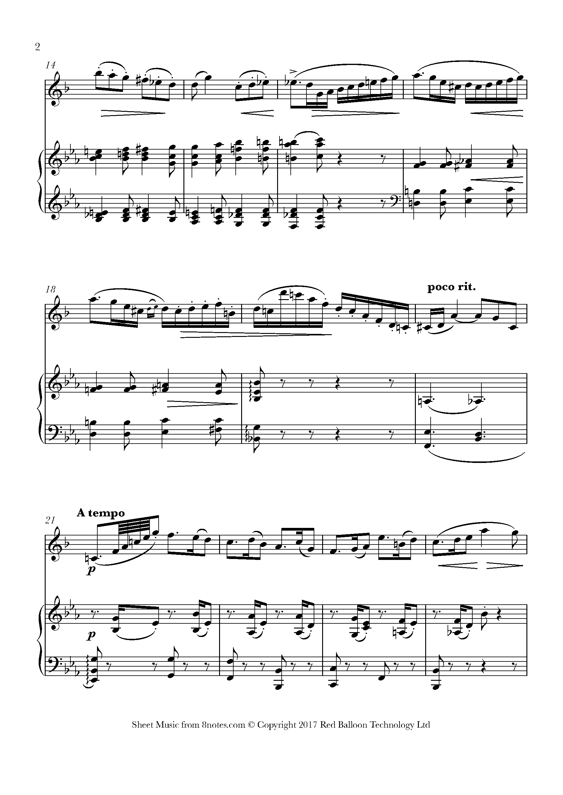 Pierné - Canzonetta Op.19 Sheet music for Clarinet - 8notes.com