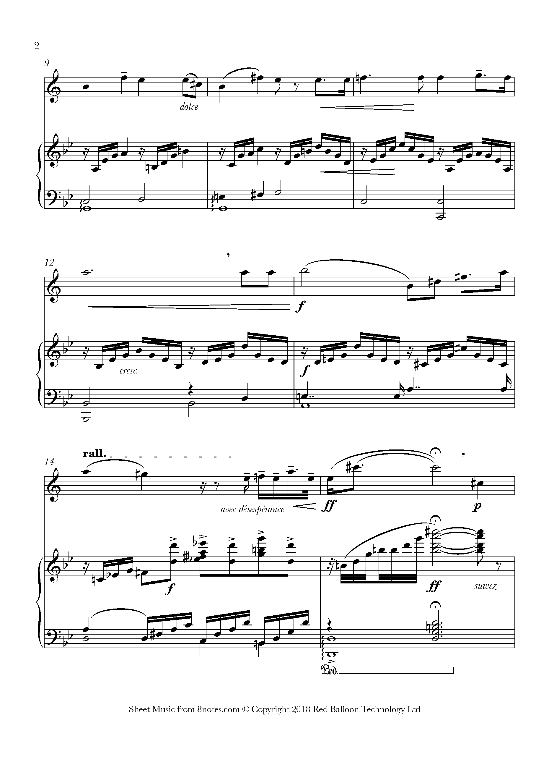 Massenet - ﻿Pourquoi me réveiller? from Werther Sheet music for ...