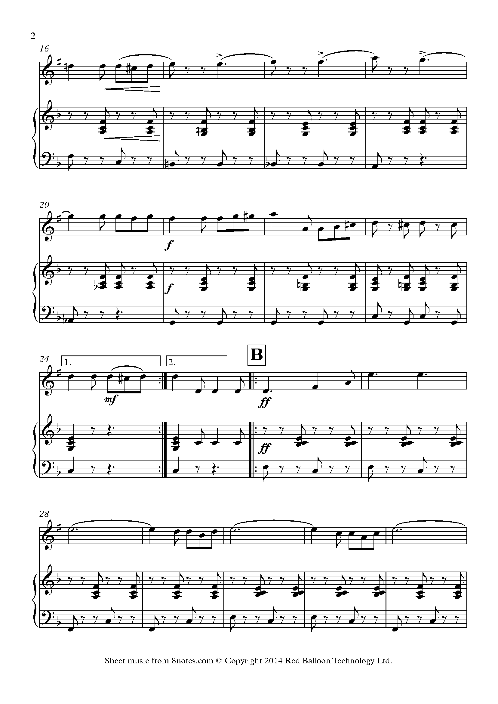 Sousa - The Washington Post March Sheet music for Clarinet - 8notes.com