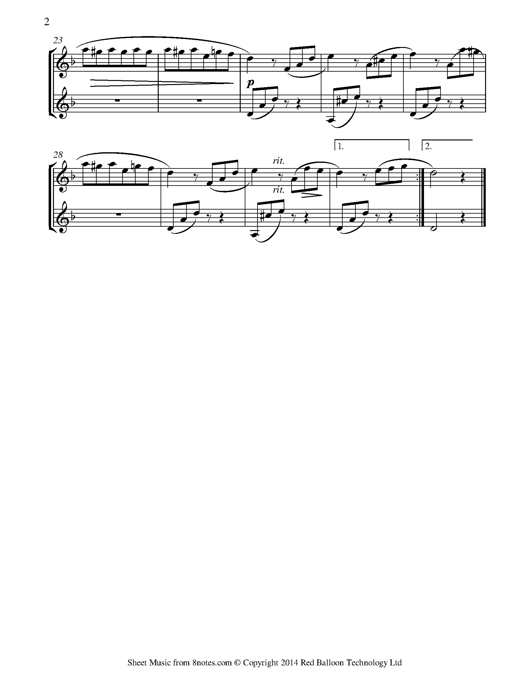 Beethoven - Fur Elise Sheet music for Clarinet Duet - 8notes.com