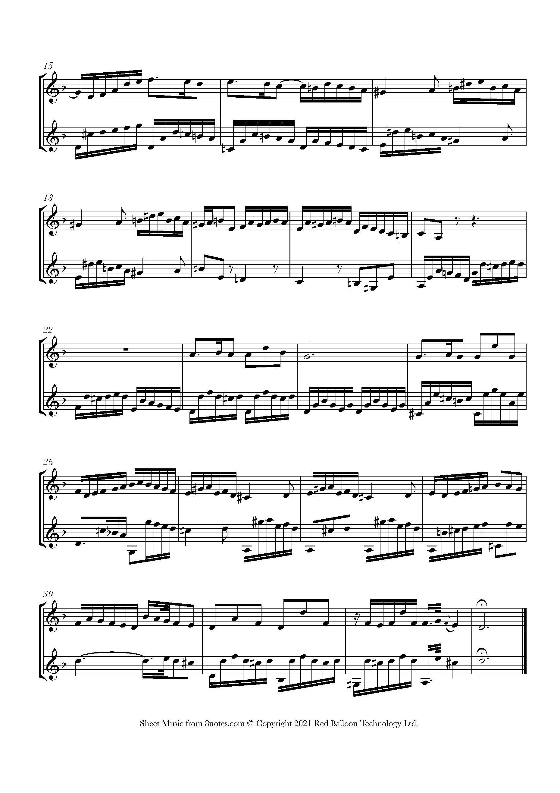 Bach - Flute Sonata in Eb Major, BWV 1031, Second Movement Sheet music ...