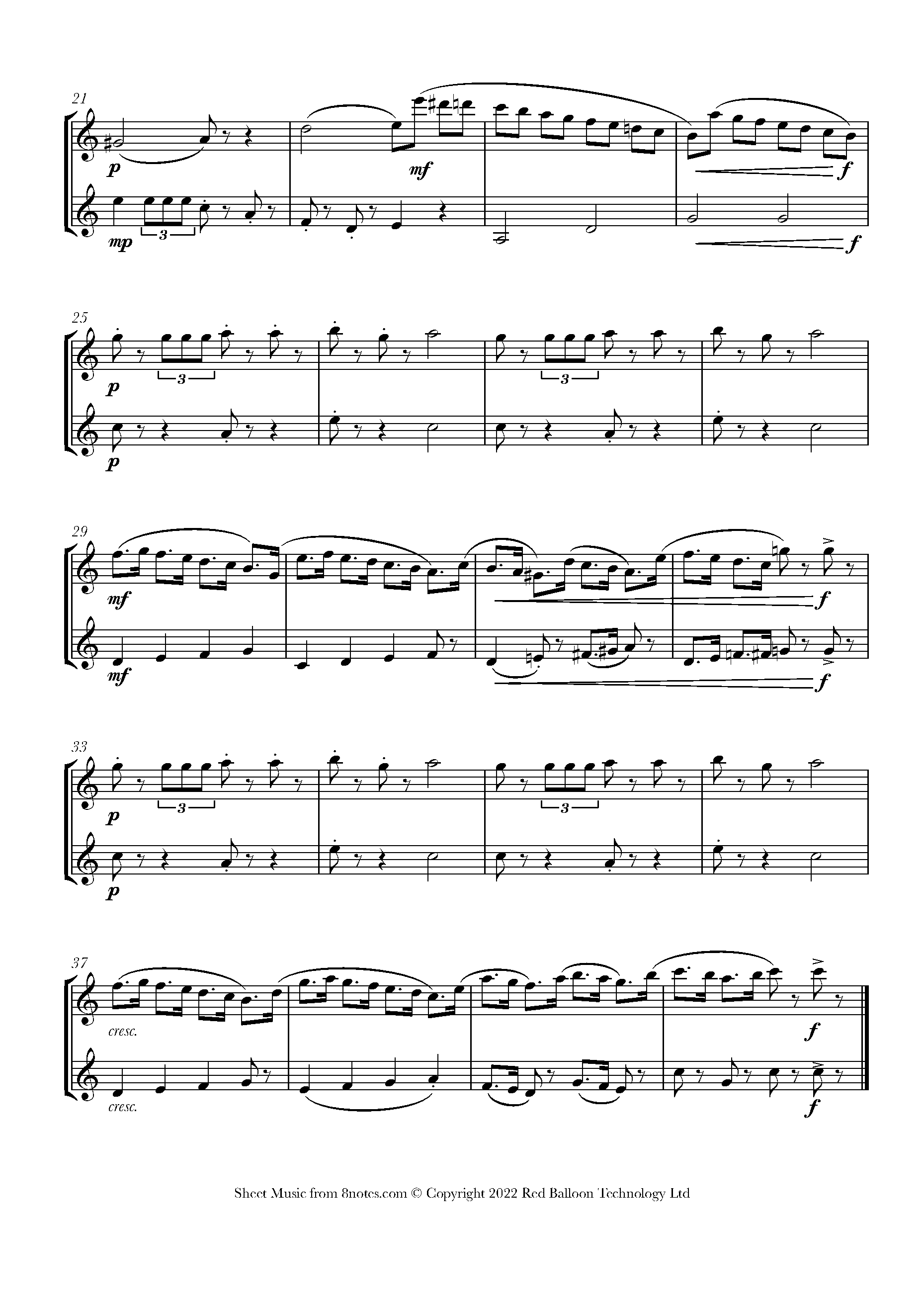 Tchaikovsky - March from The Nutcracker Sheet music for Clarinet Duet ...