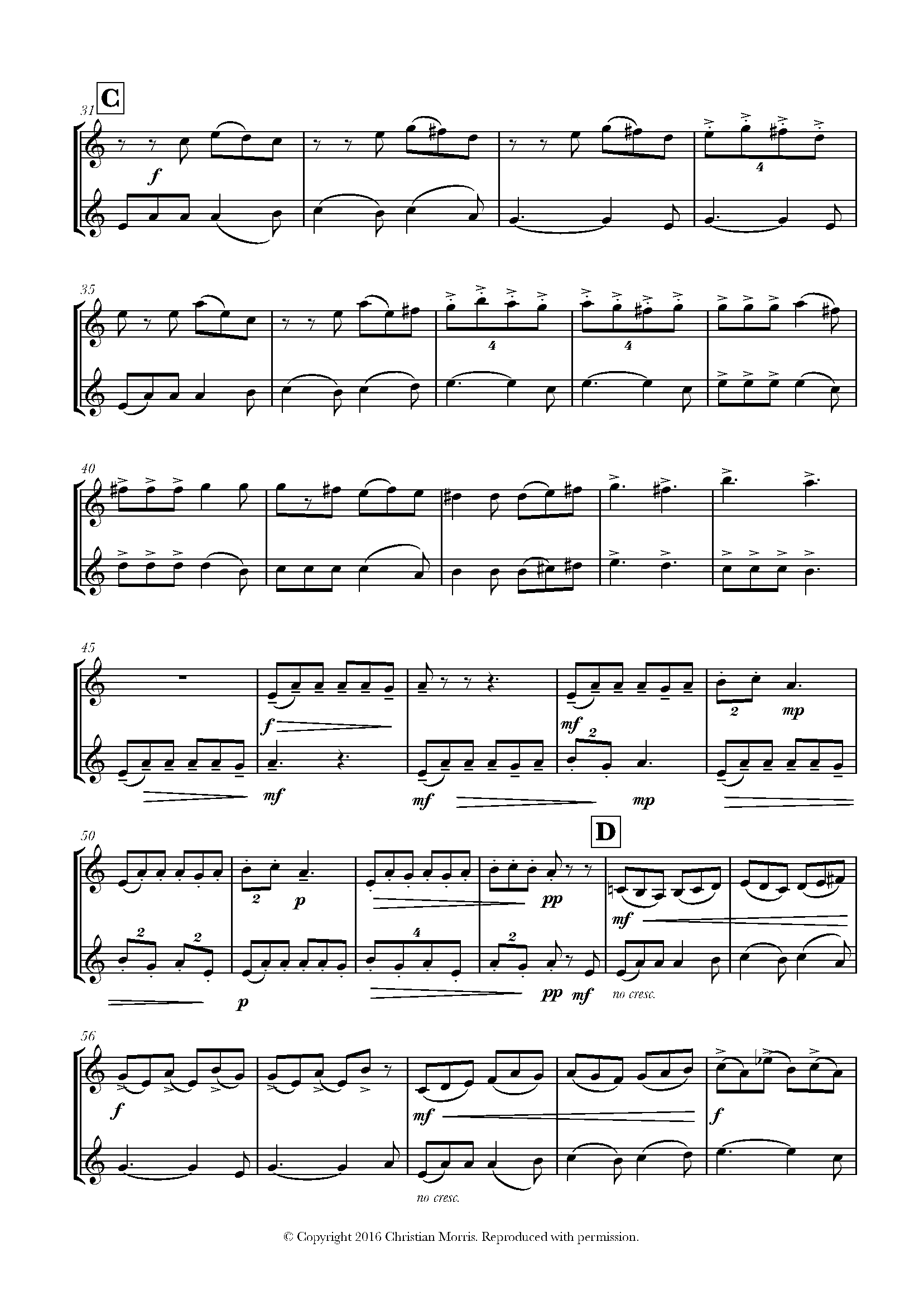 Morris - When Johnny Comes Marching Home Sheet music for Clarinet Duet ...