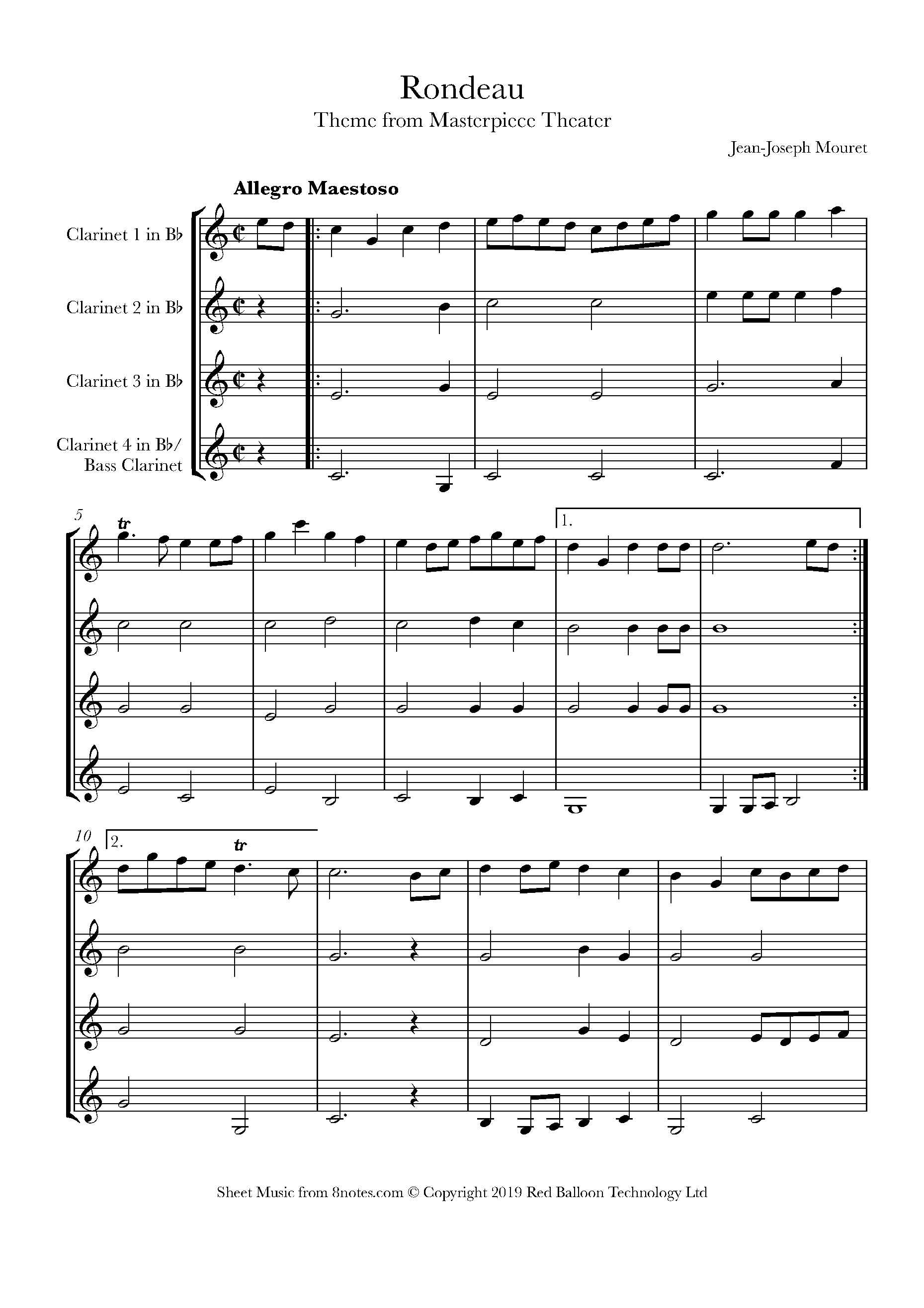 Jean-Joseph Mouret - Fanfare-Rondeau first Suite de symphonies (Theme from Masterpiece Theatre ...