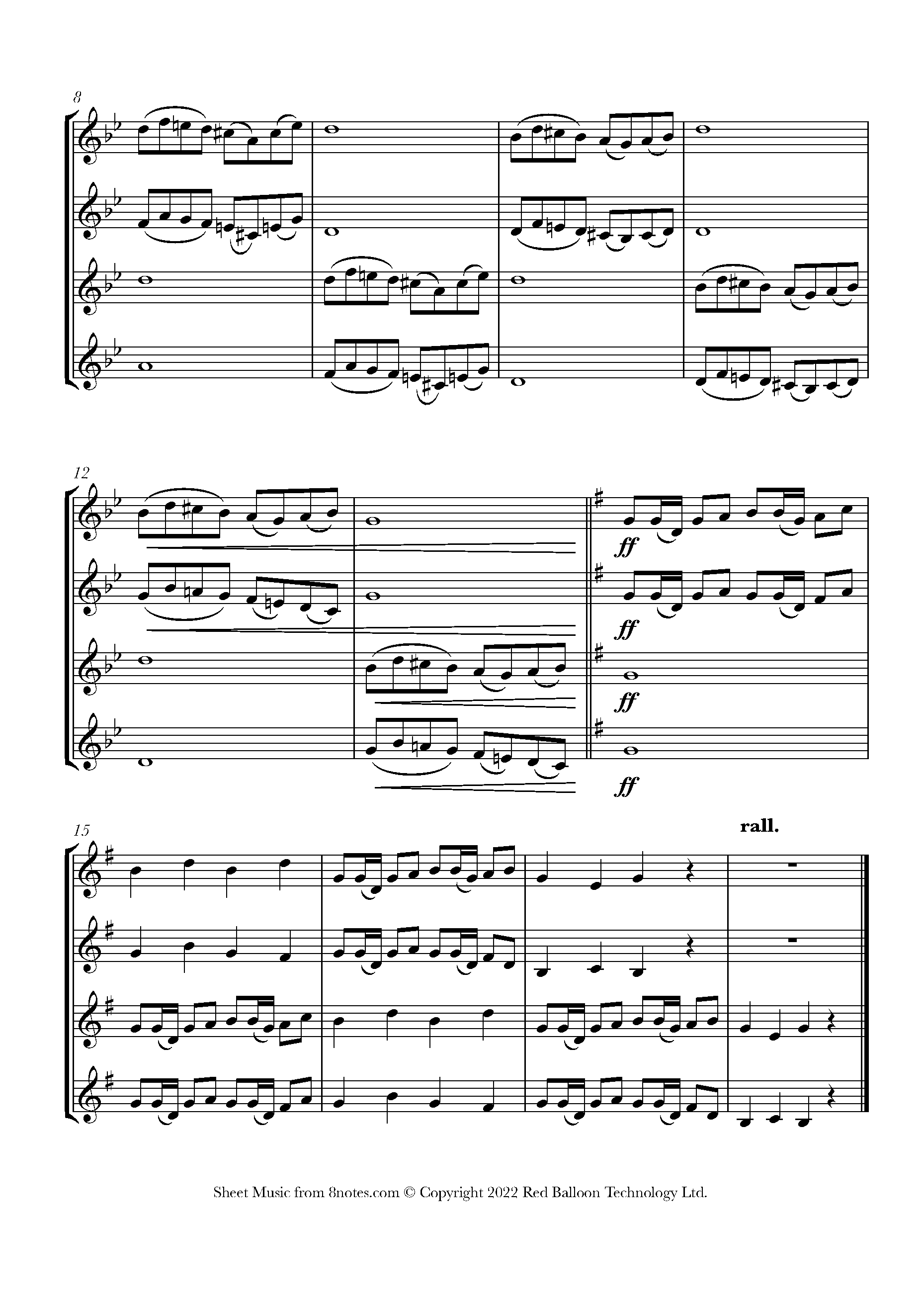 Mi Y'Malel (Round) (Jewish Trad.) Sheet music for Clarinet Quartet ...