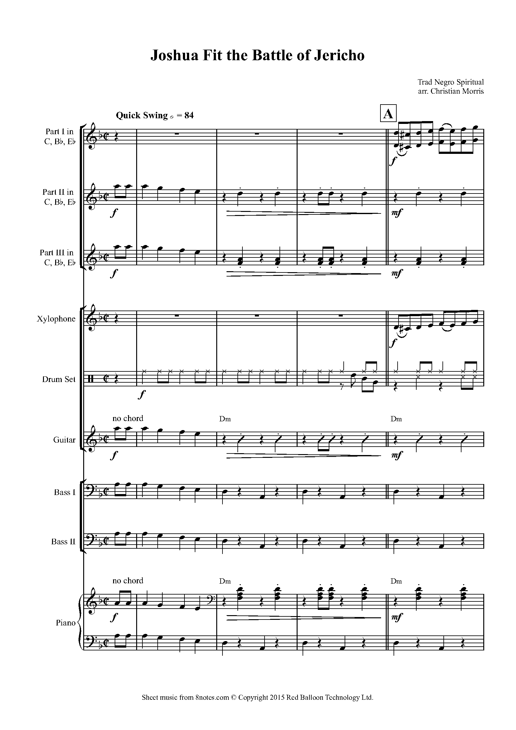 Joshua Fit the Battle of Jericho Sheet music for Classroom - 8notes.com
