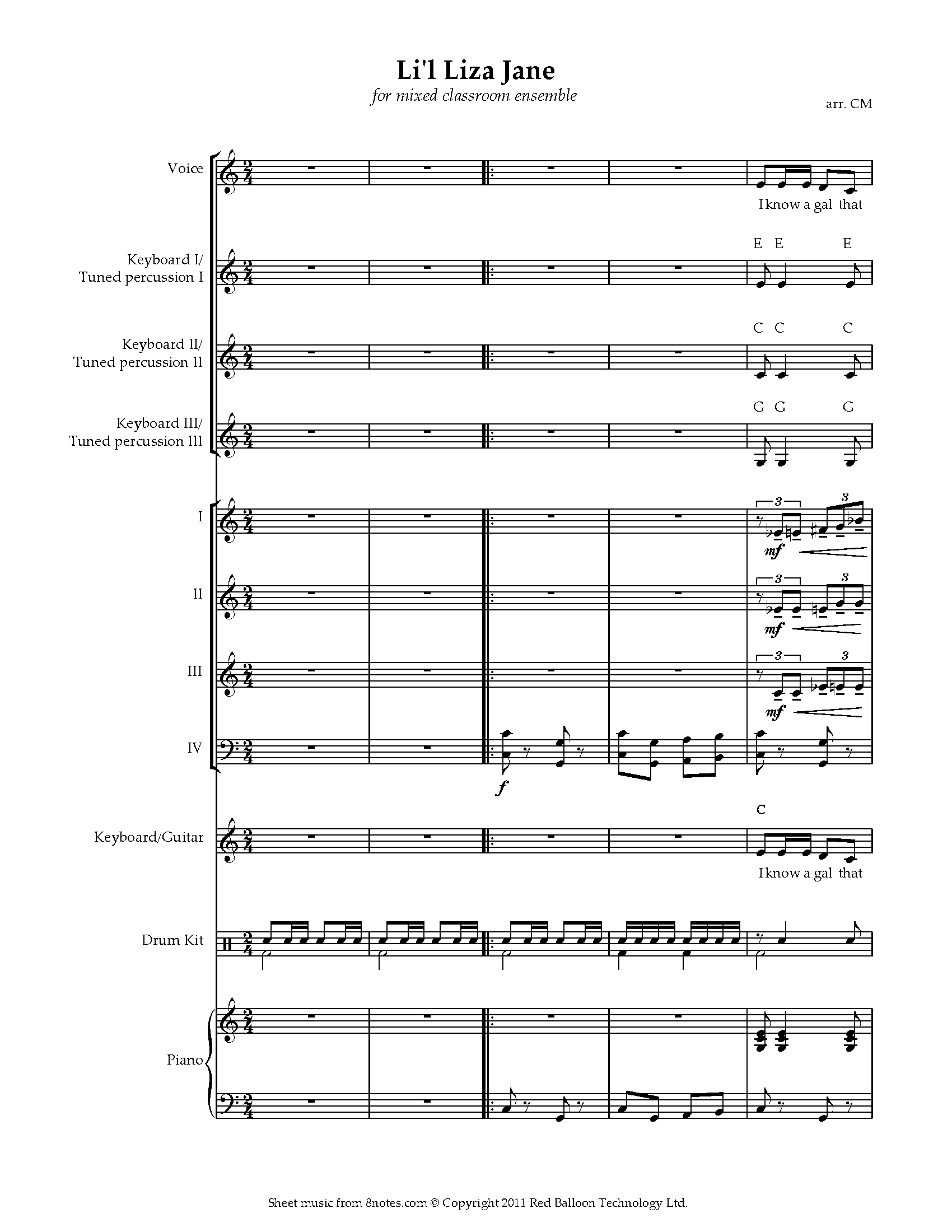 Lil Liza Jane Sheet music for Classroom - 8notes.com