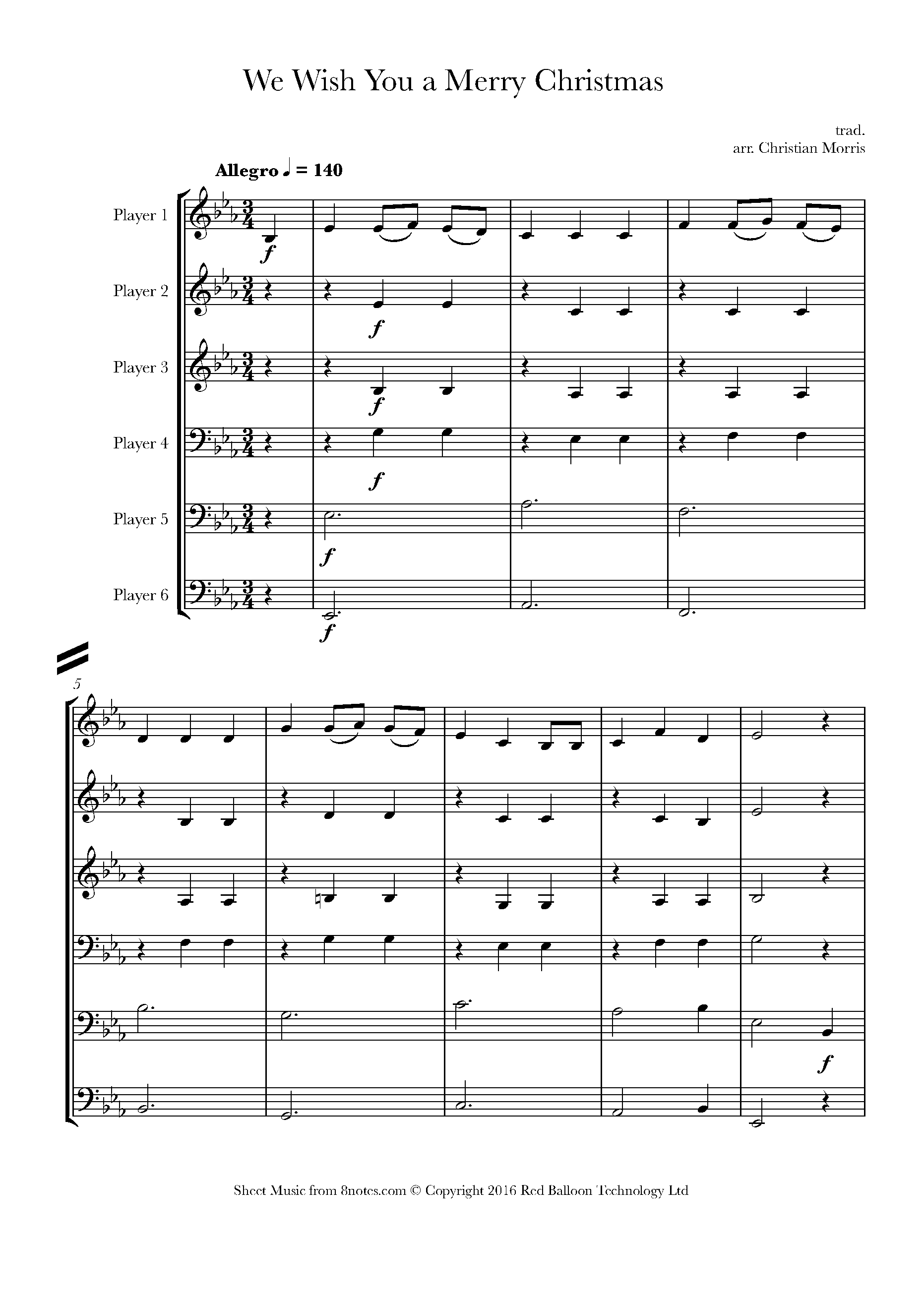 We Wish you a Merry Christmas Sheet music for Flexible Brass Ensemble ...