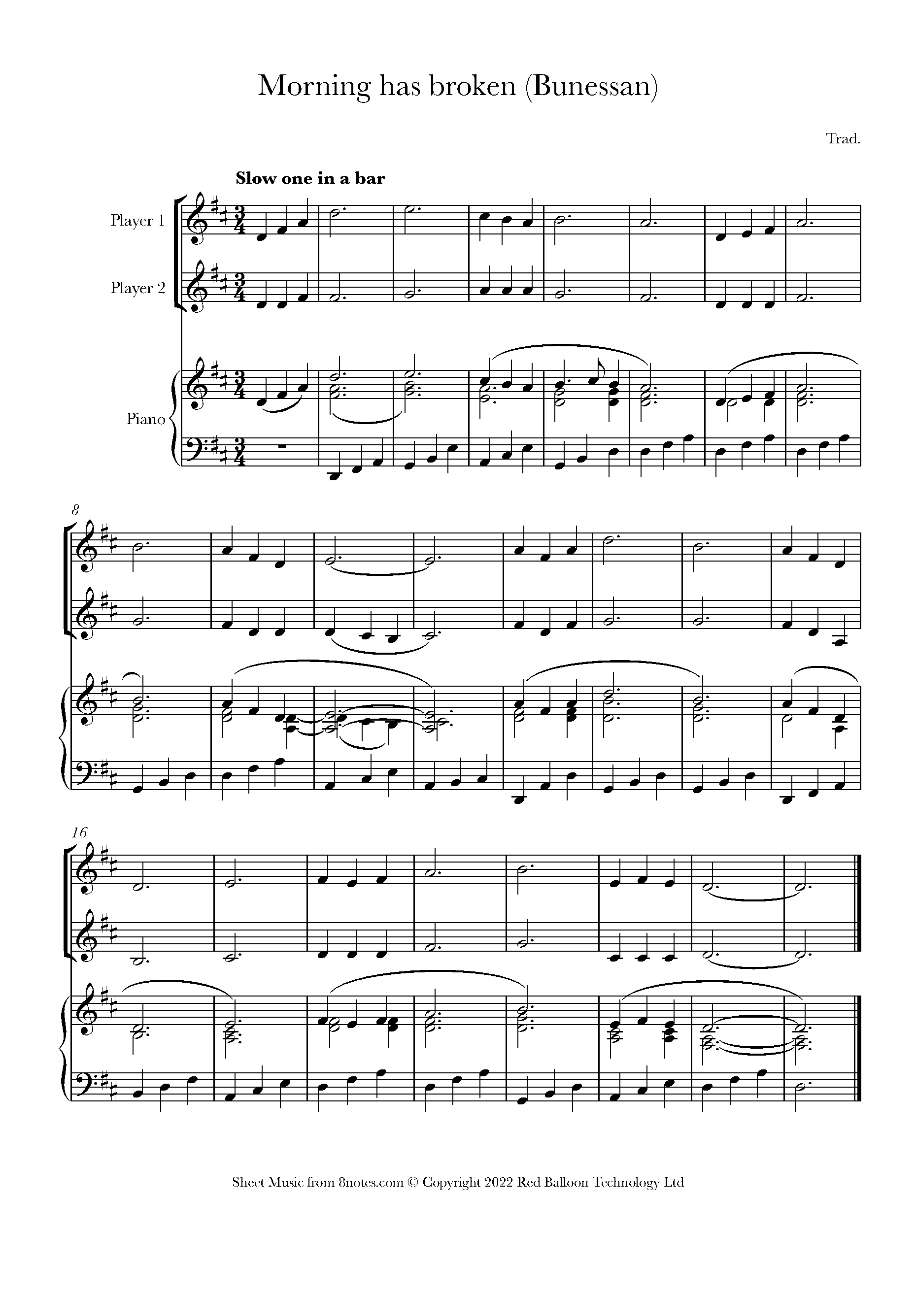 Morning has Broken (Bunessan) Sheet music for Flexible Ensemble and ...