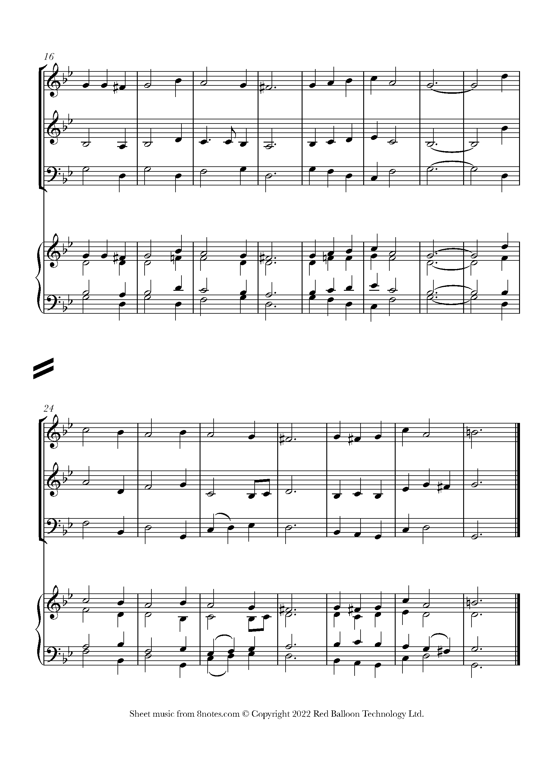 Coventry Carol Sheet music for Flexible Ensemble and Piano - 3 Players ...