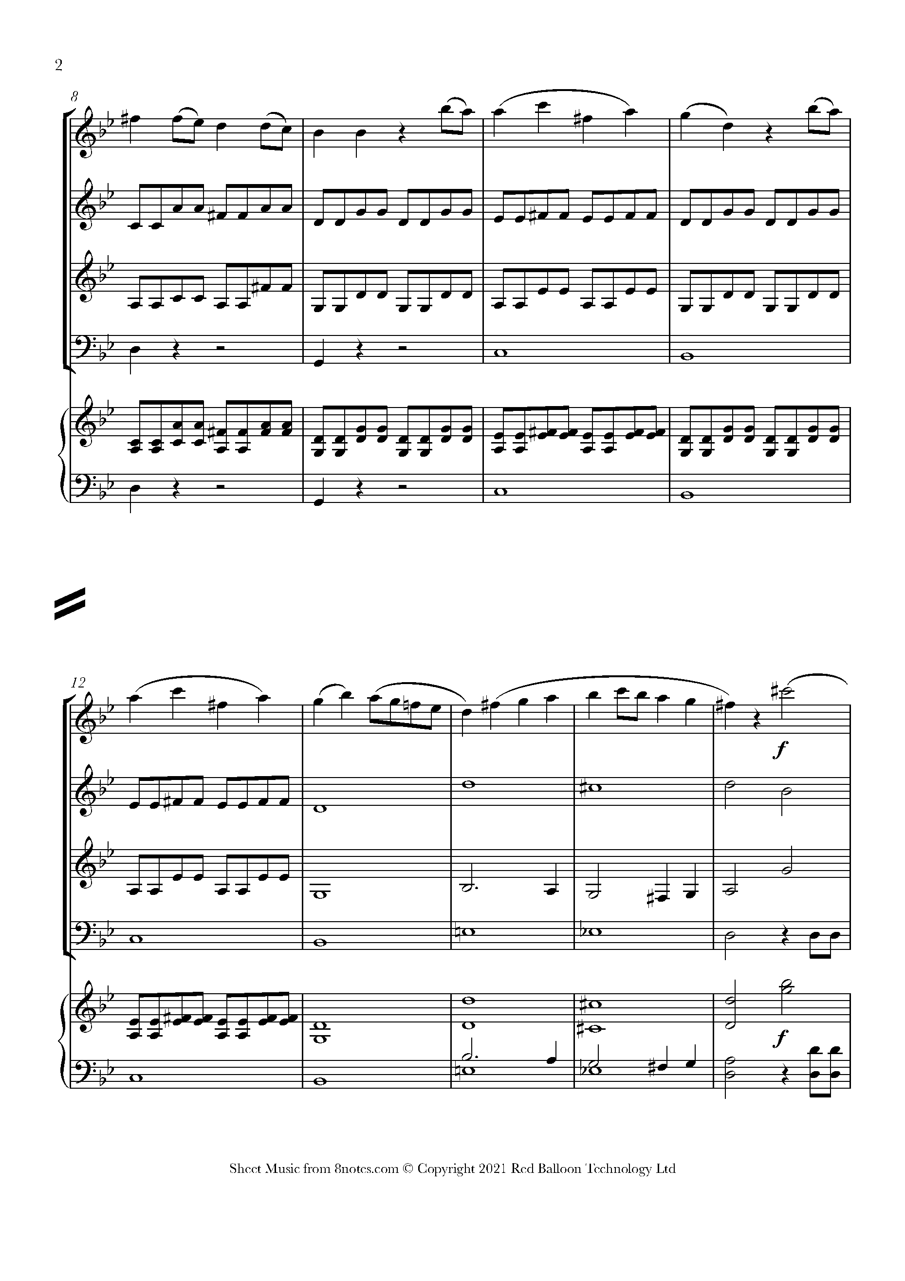 Mozart - Symphony no. 40 1st mvt Sheet music for Flexible Ensemble and ...