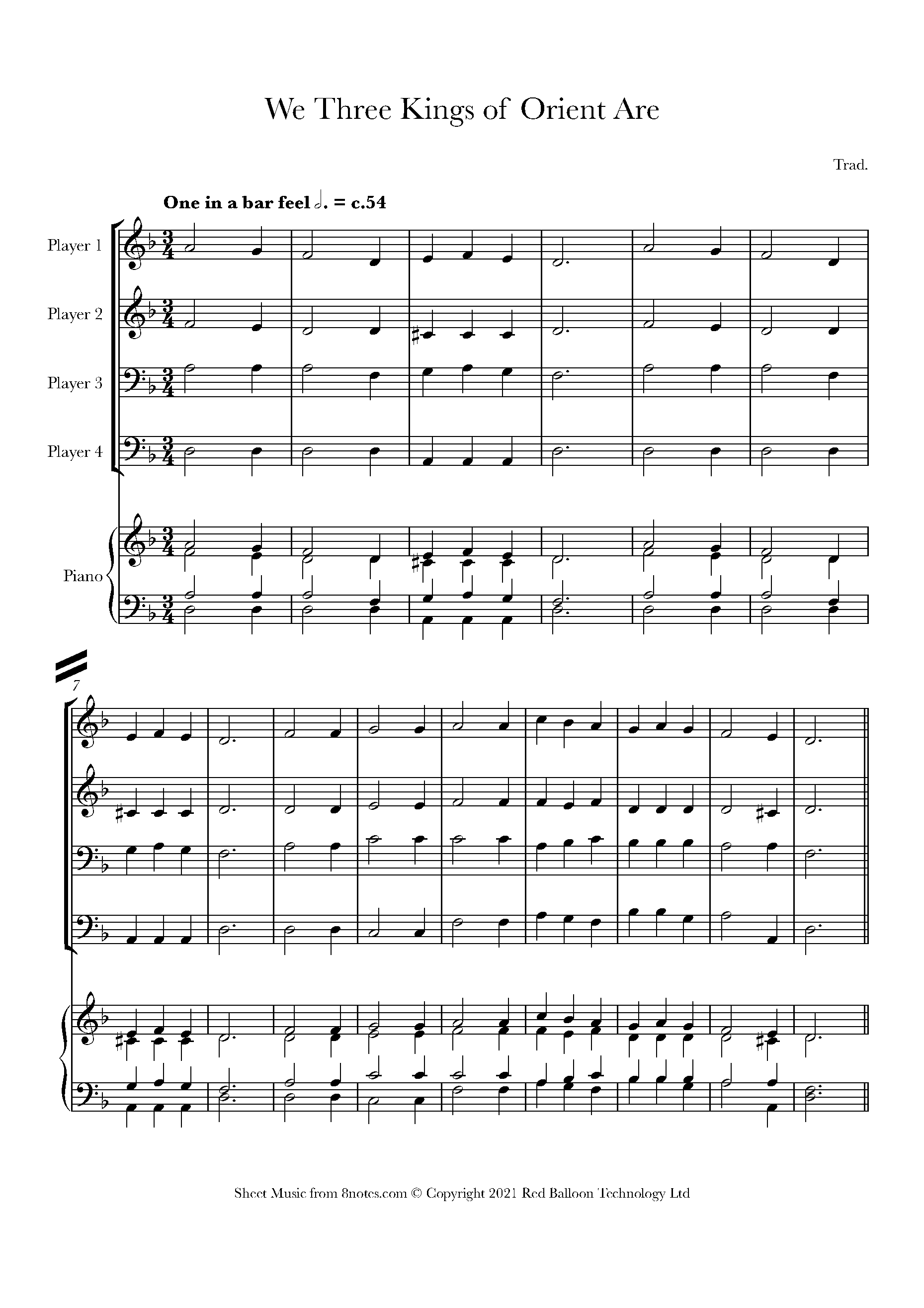 We Three Kings of Orient Are Sheet music for Flexible Ensemble and ...