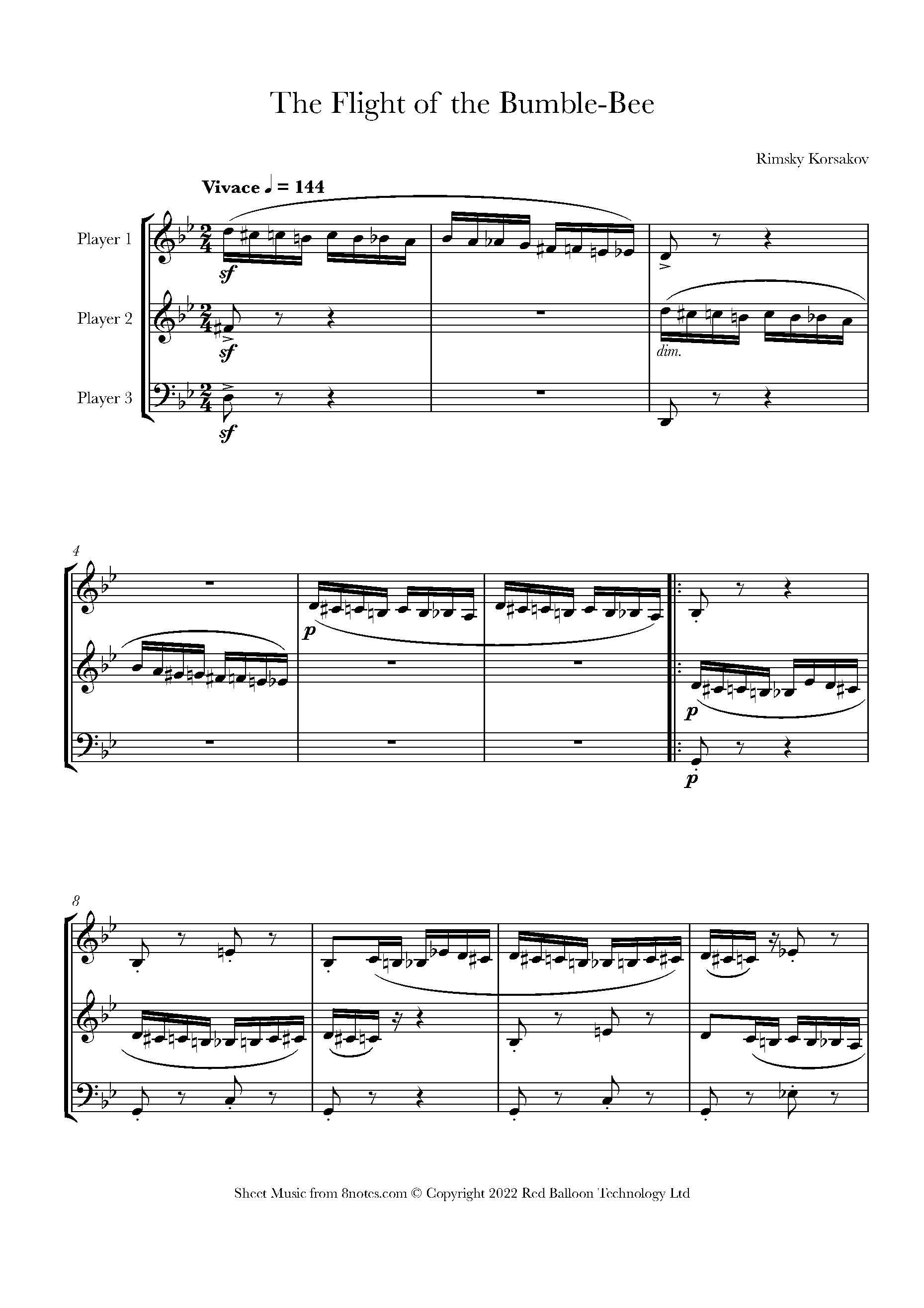 Rimsky-Korsakov - Flight of the Bumblebee Sheet music for Flexible ...