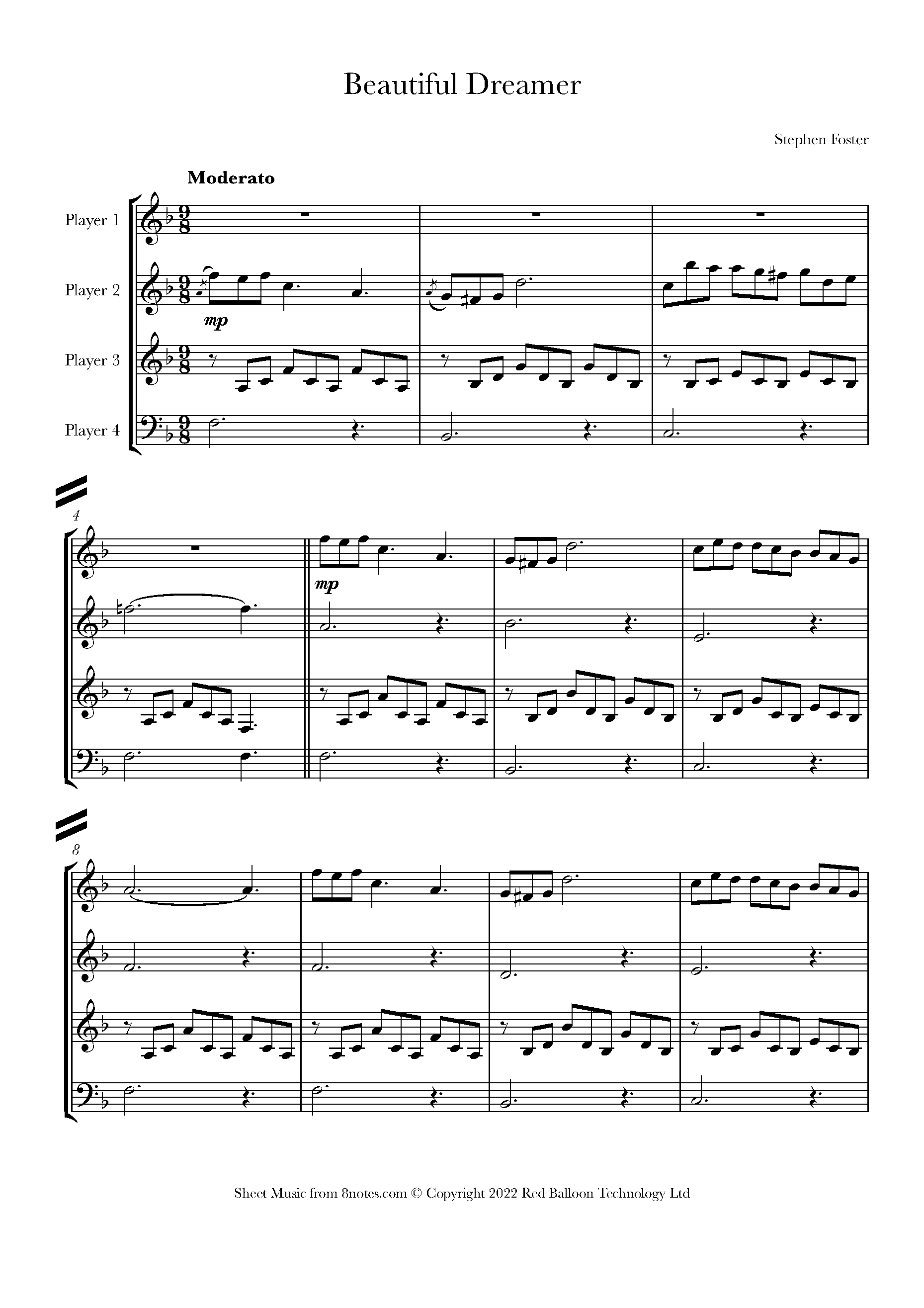 Stephen Foster - Beautiful Dreamer Sheet music for Flexible Mixed ...
