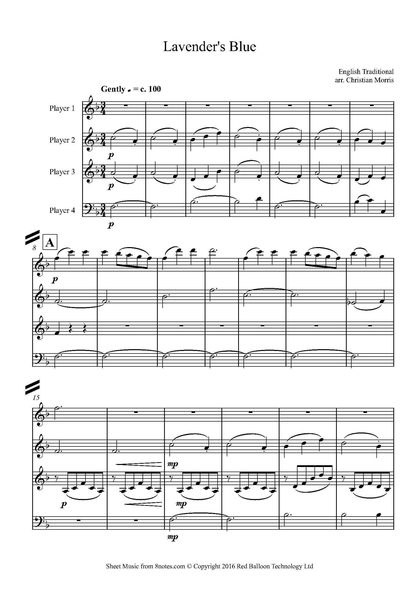 Lavender's Blue Sheet music for Flexible Mixed Ensemble - 4 Players ...