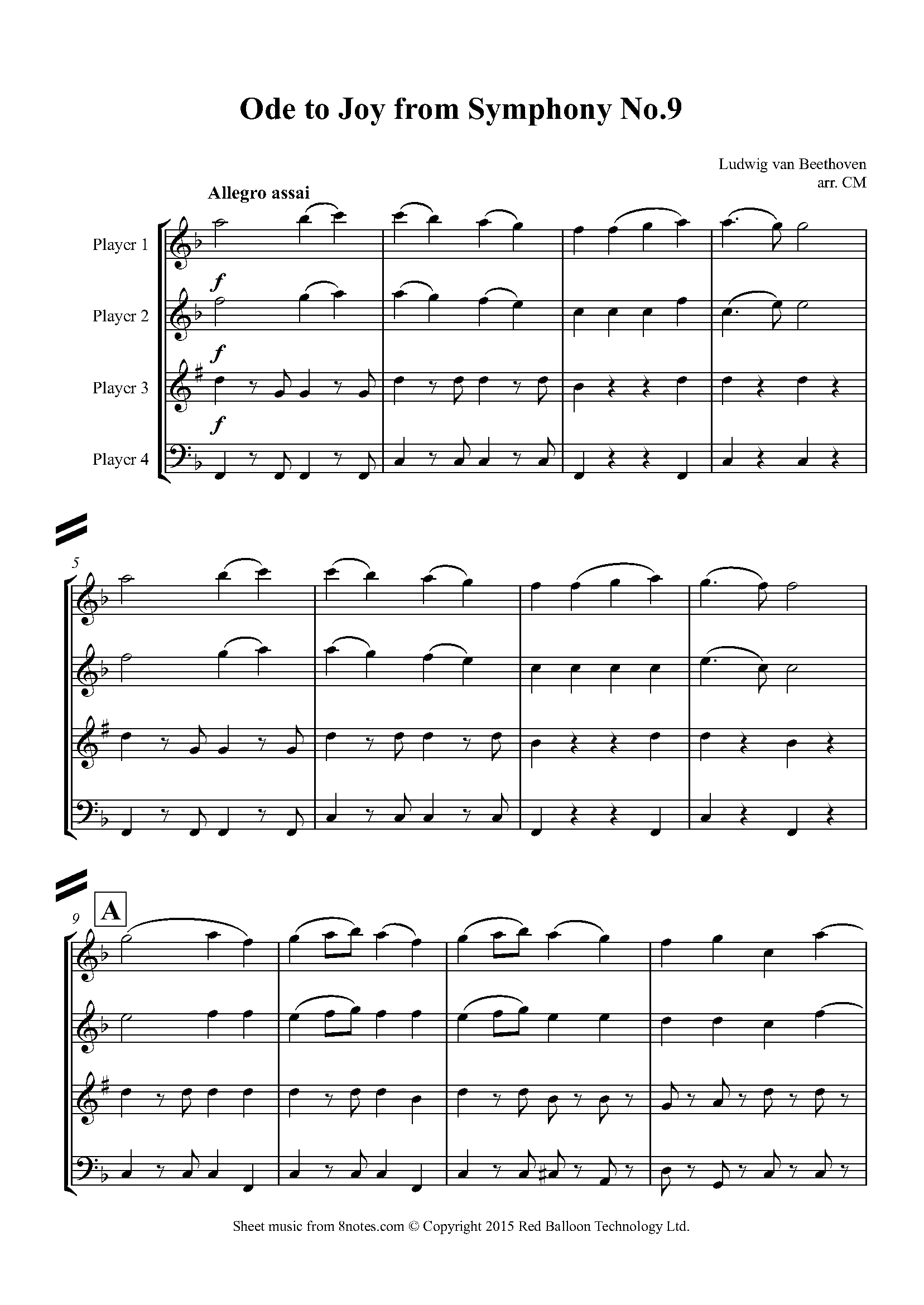 Beethoven - Ode to Joy - Theme from Symphony No.9 Sheet music for ...