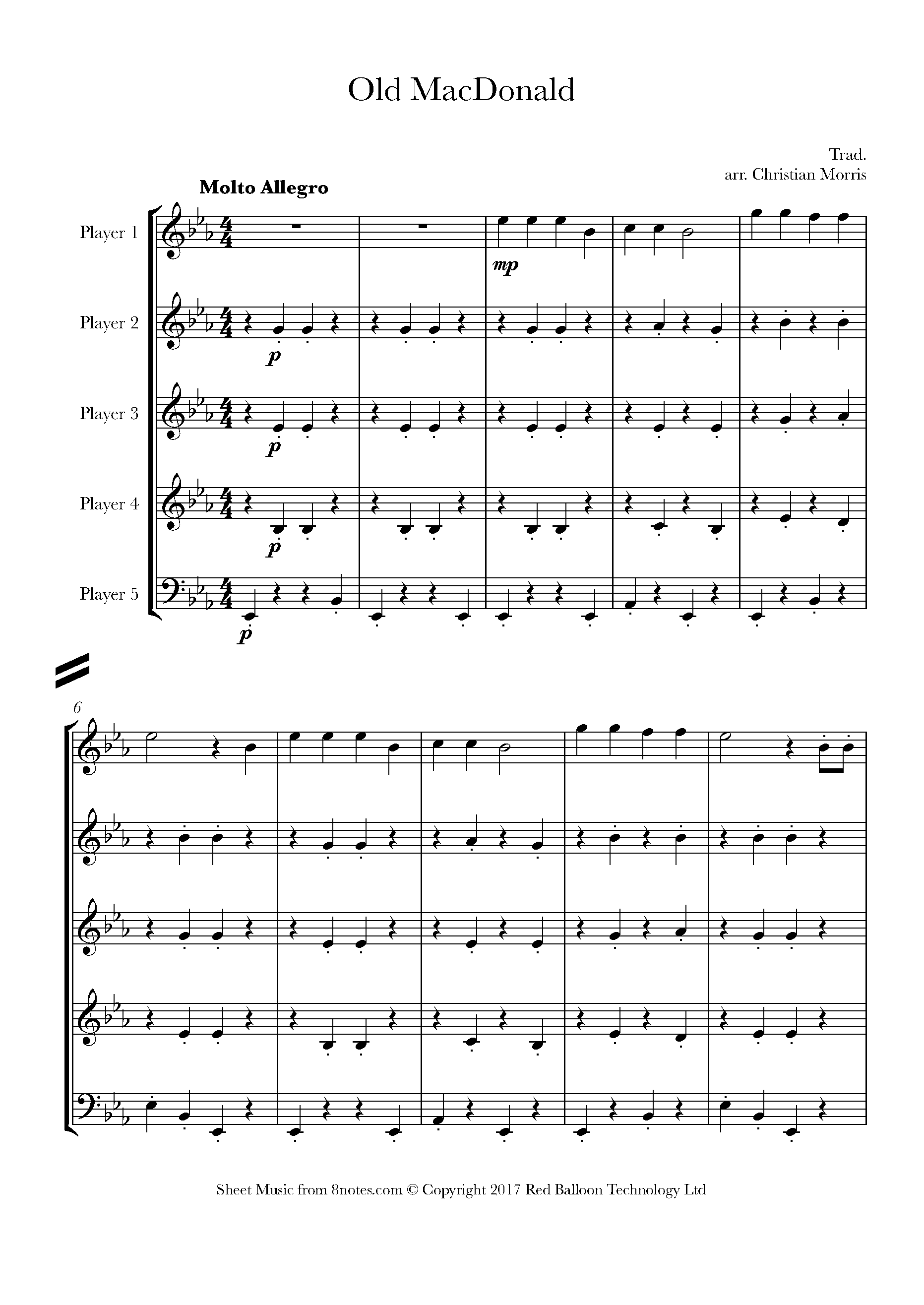 Old MacDonald Had a Farm (with variations) Sheet music for Flexible ...