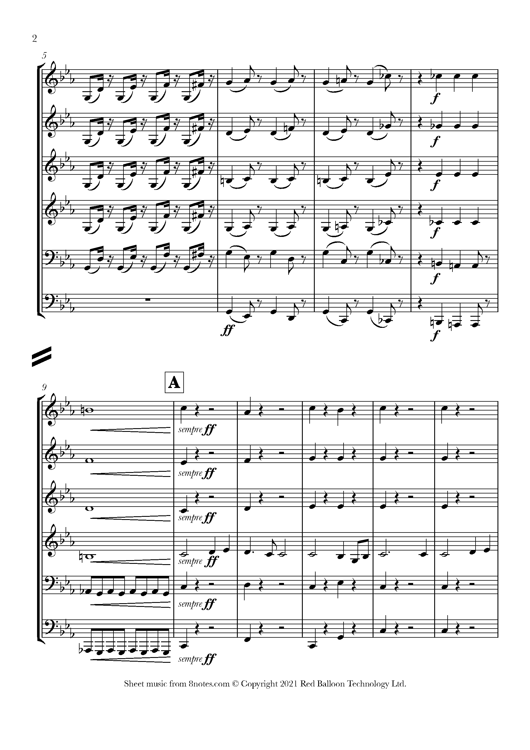 Dvořák - New World Symphony - 4th Movement Main Theme Sheet music for ...