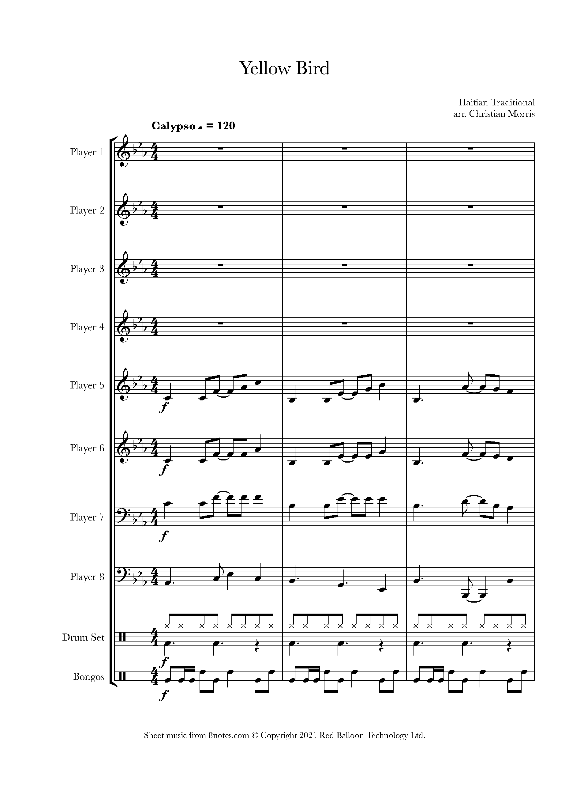 Yellow Bird (Haitian Traditional) Sheet music for Flexible Mixed ...
