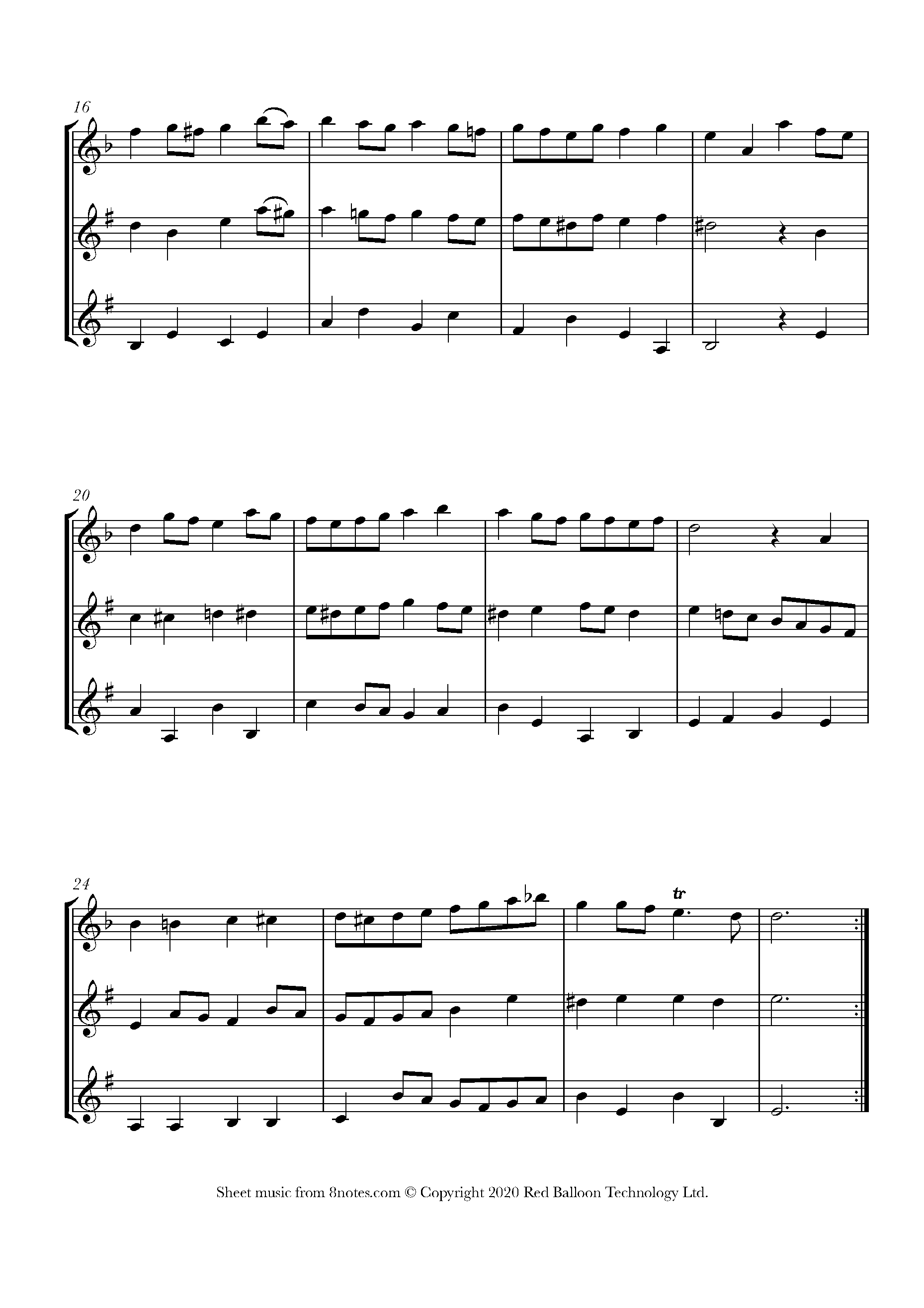 Handel - Bouree from Music for the Royal Fireworks Sheet music for ...