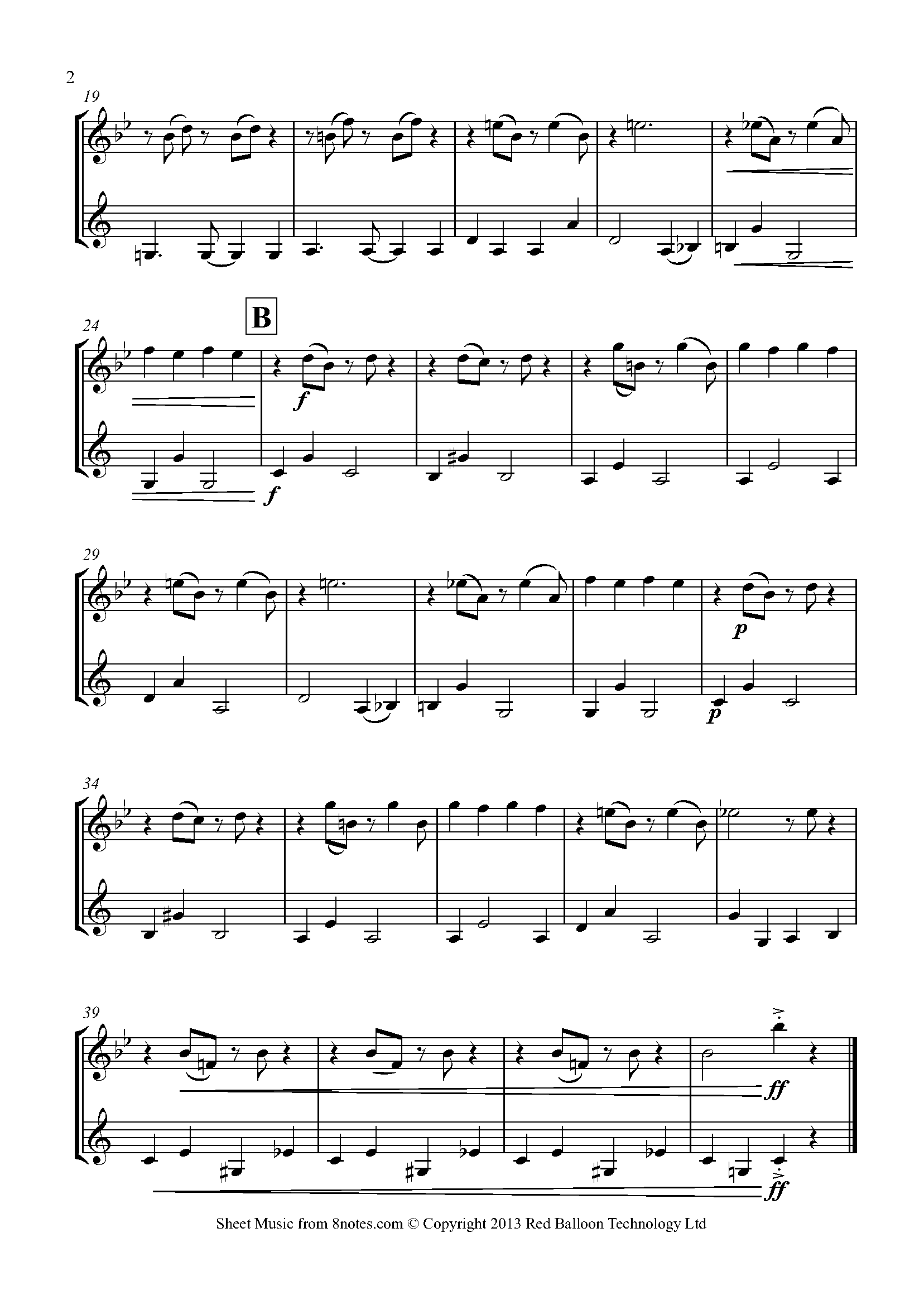 Silver Sand Rag Sheet music for Flute-Clarinet Duet - 8notes.com