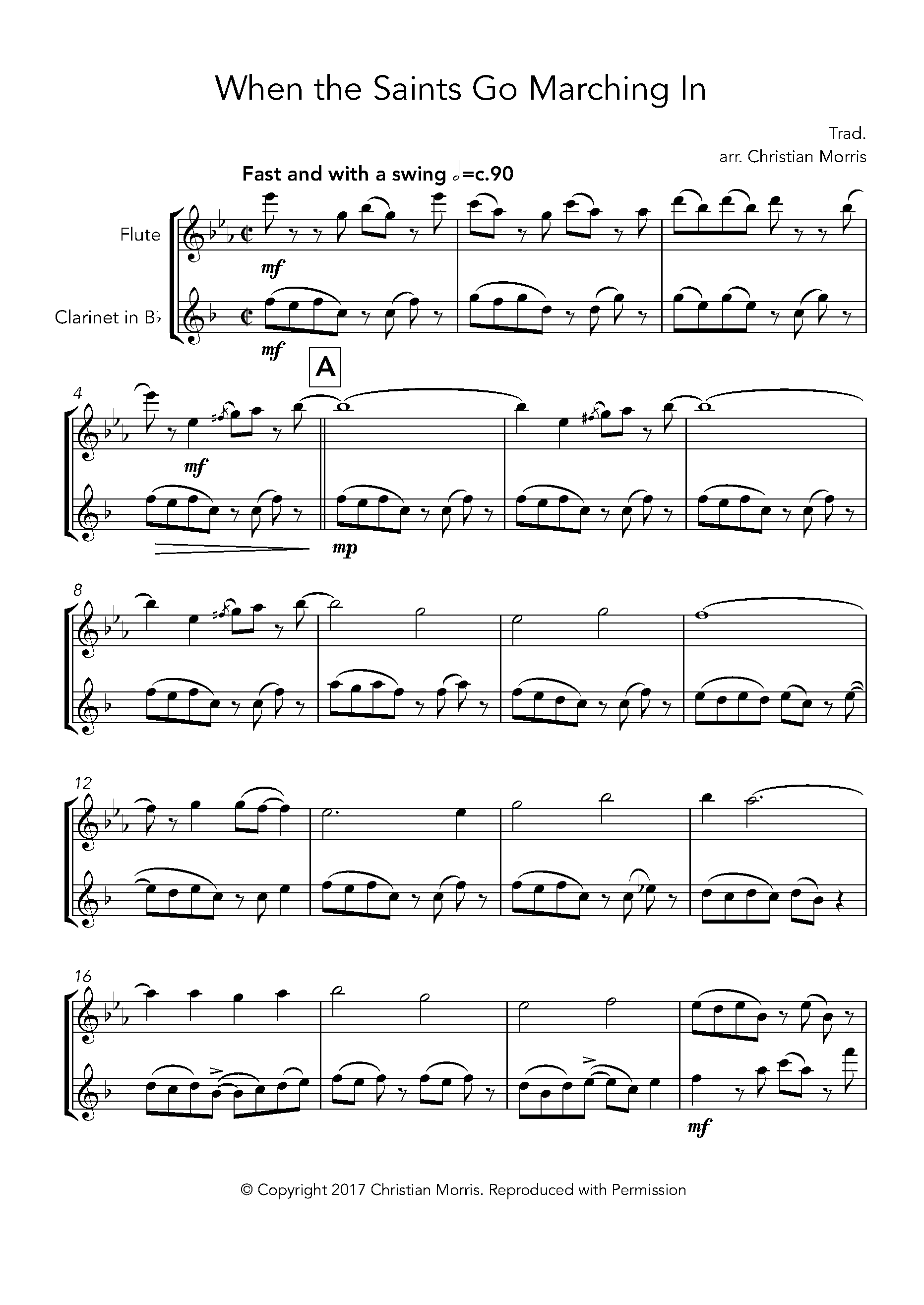 Morris - When the Saints Go Marching In (Fantasy on) Sheet music for ...