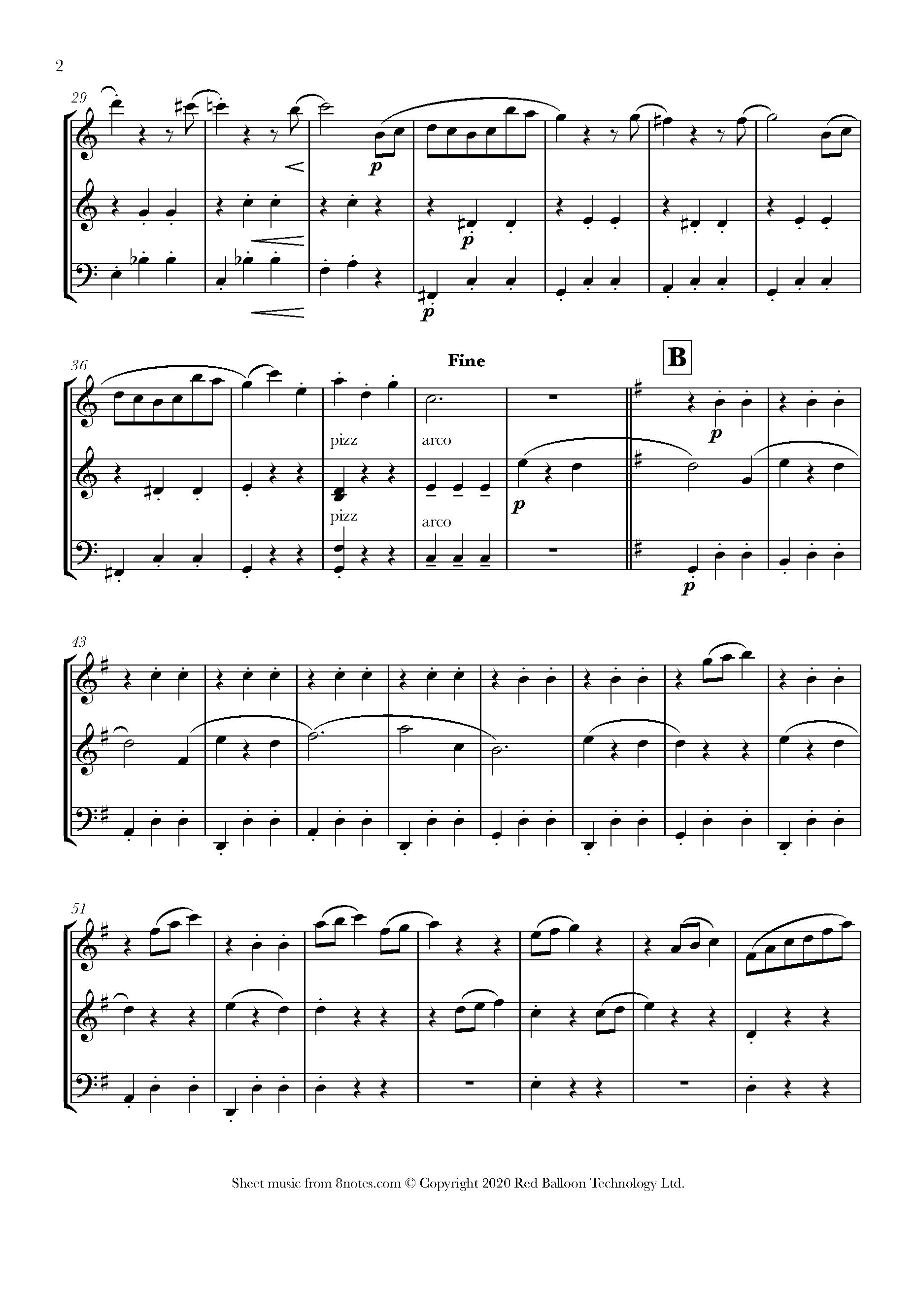 Strauss II - Voices of Spring Waltz Sheet music for flute-violin-cello ...