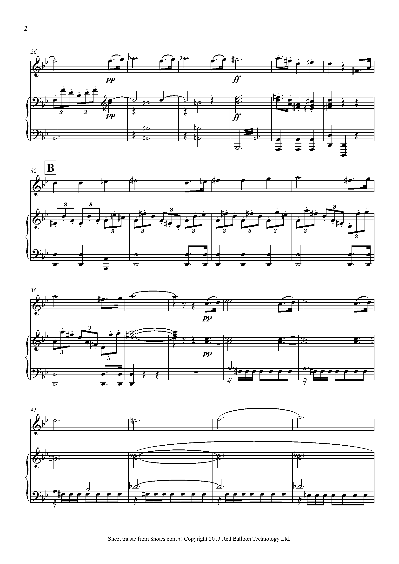 Beethoven - Symphony No.5 2nd movement Sheet music for Flute - 8notes.com