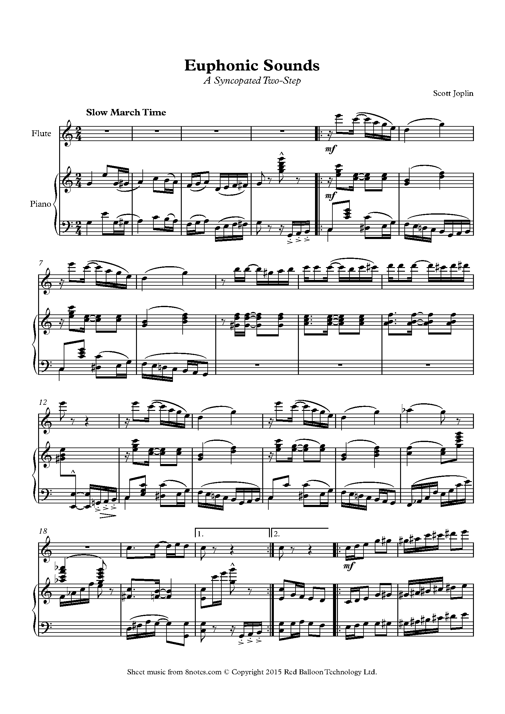 Scott Joplin - Euphonic Sounds (A Syncopated Two-Step) Sheet music for ...