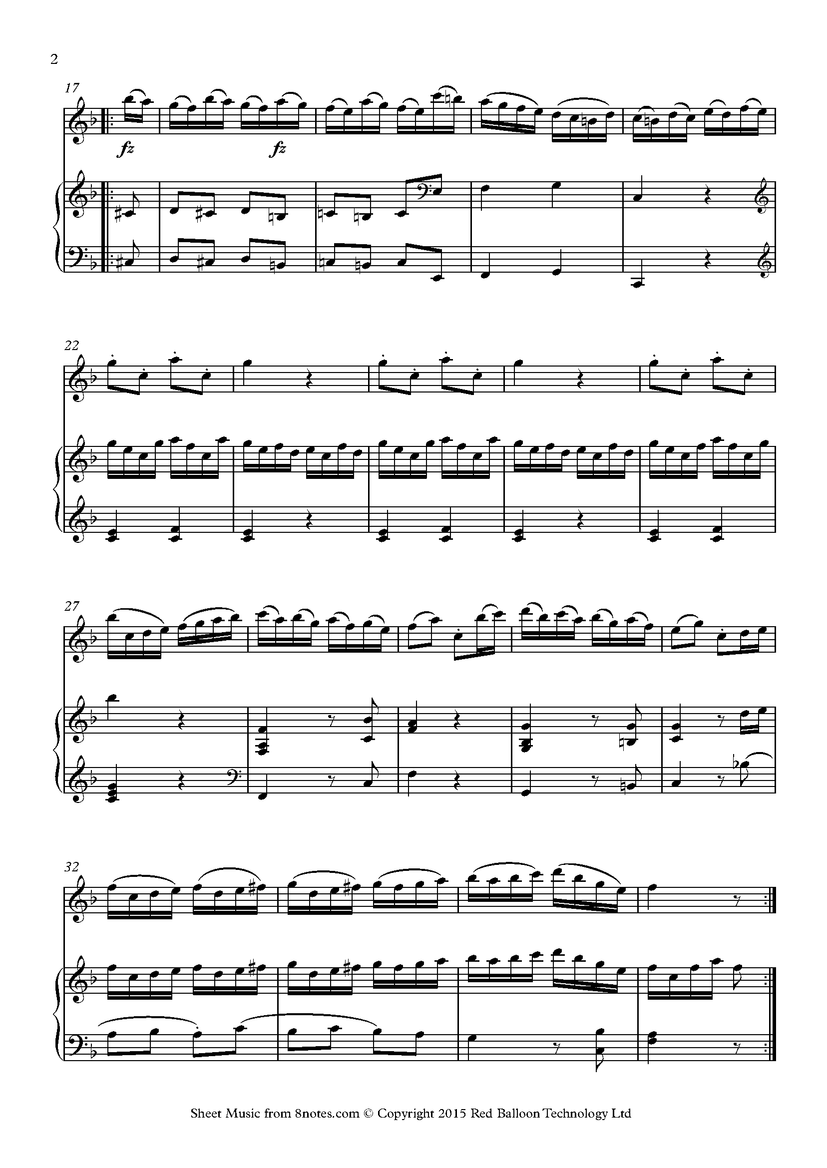 Haydn - Piano Trio 'Gypsy Rondo' 3rd mvt Sheet music for Flute - 8notes.com