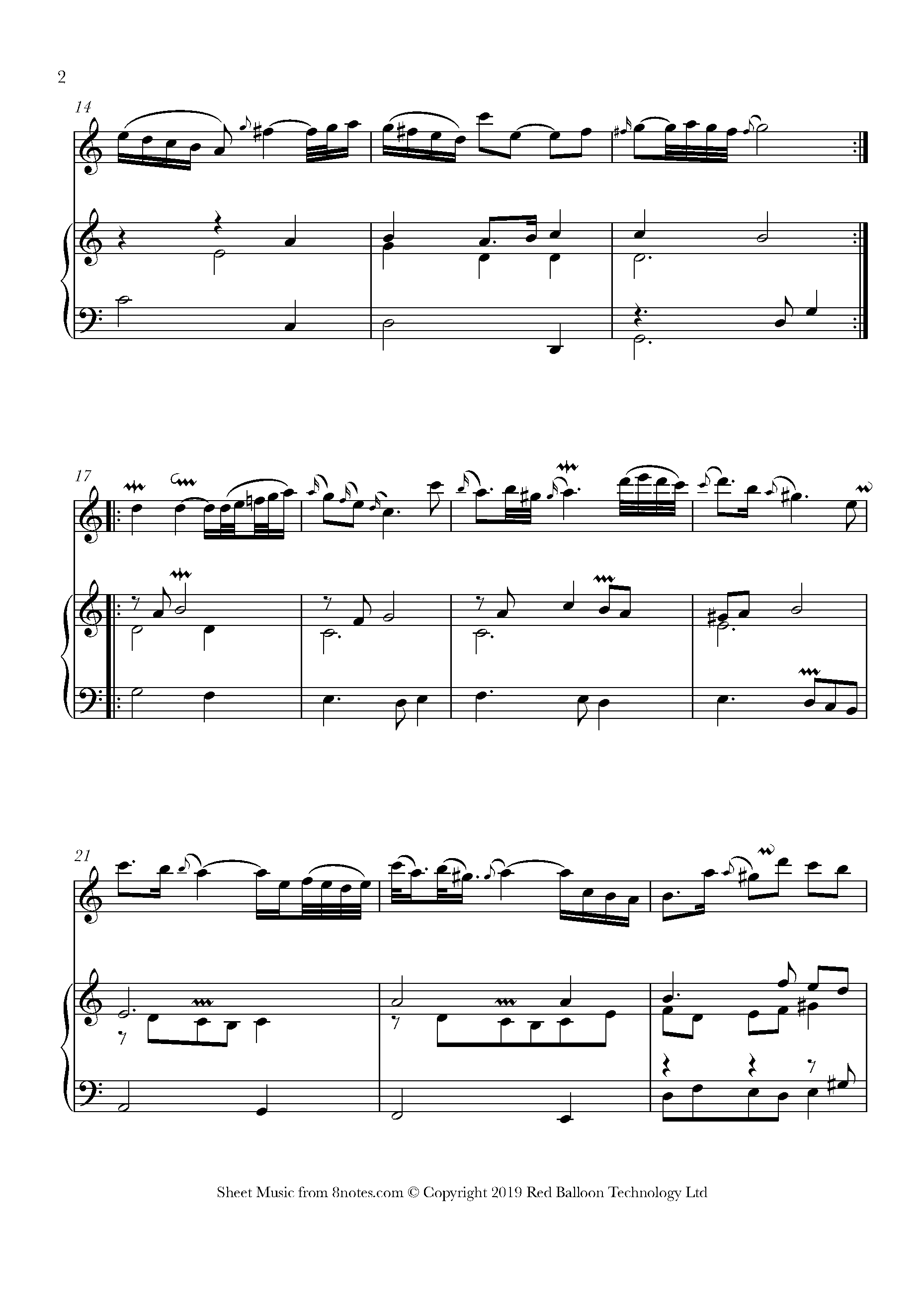 Bach - Aria from Goldberg Variations Sheet music for Flute - 8notes.com