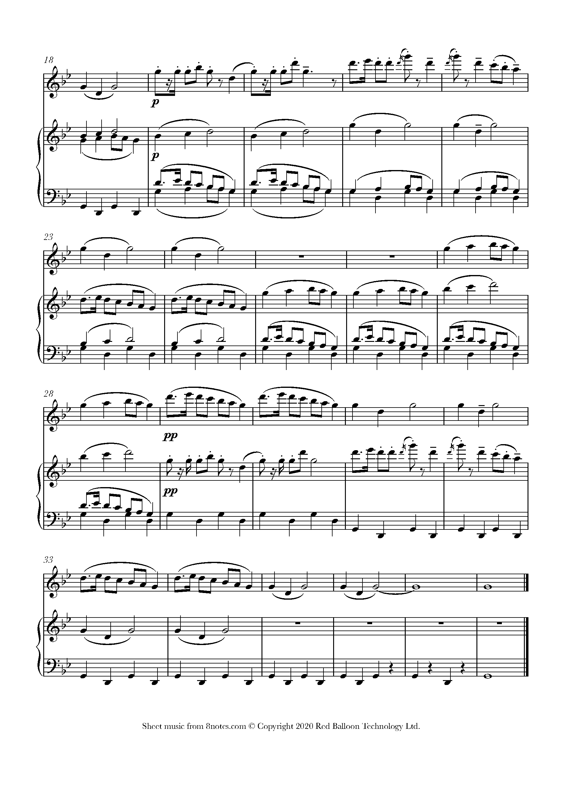 Mahler - Third Movement Opening (Frere Jacques) from Symphony No.1 Sheet music for Flute ...