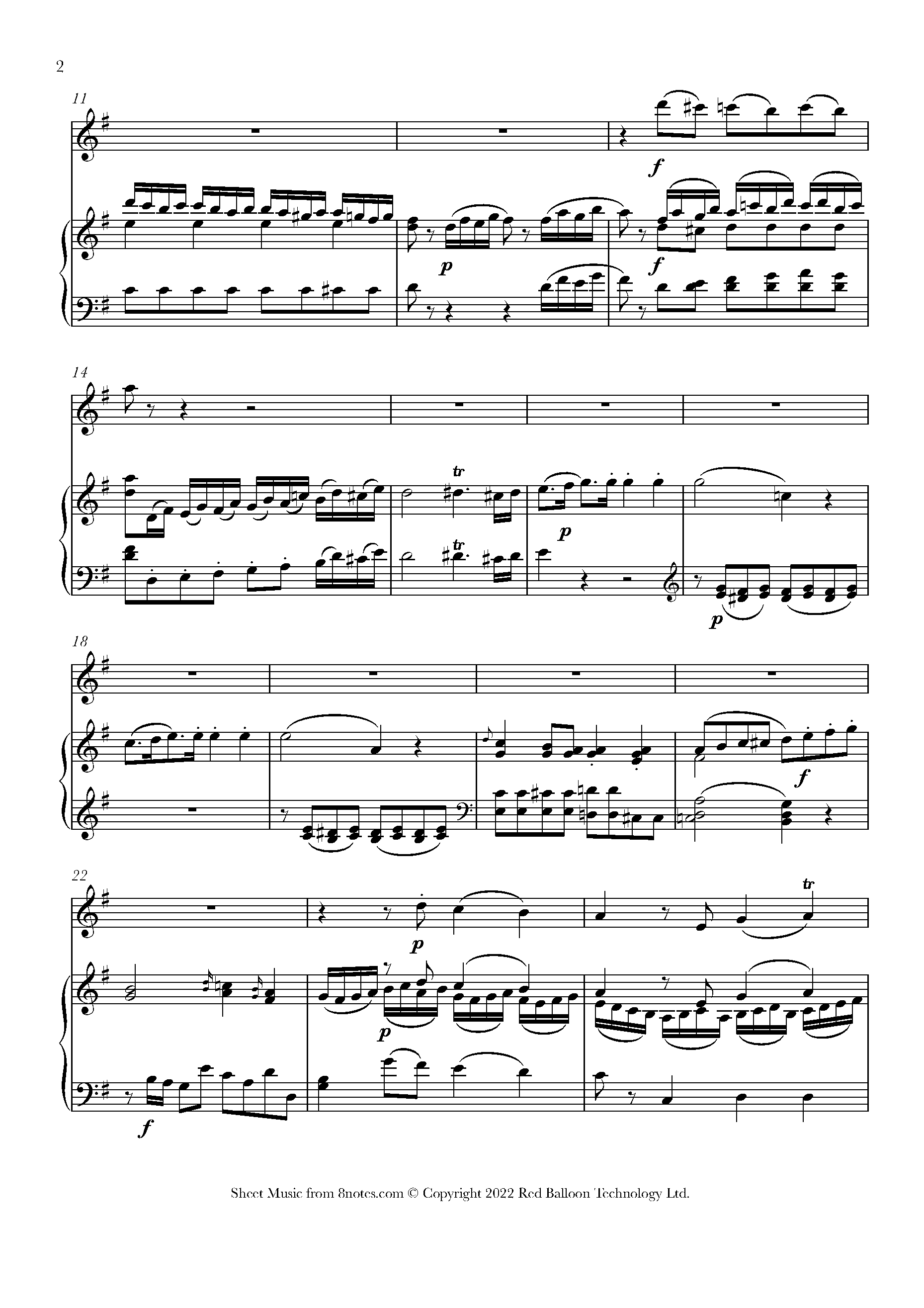 Mozart Concerto In G For Flute K 313 First Movement Sheet Music For