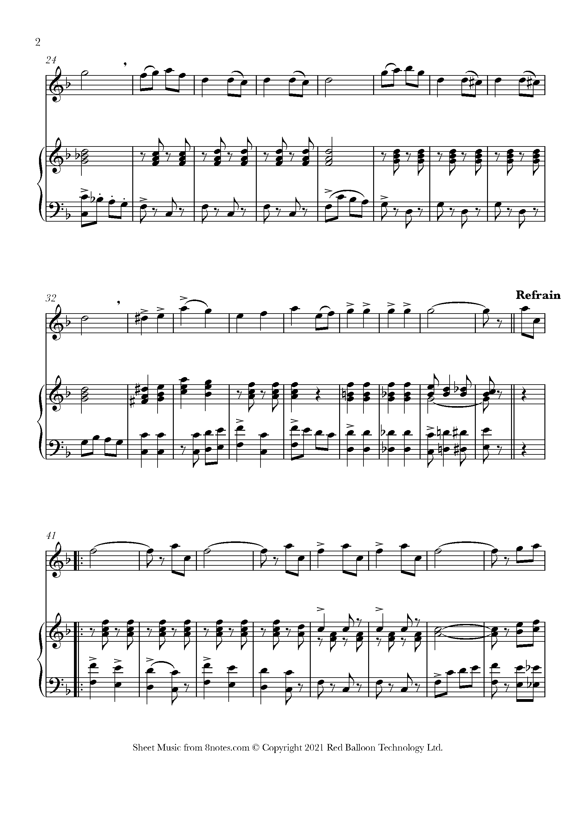 Cohan - Over There Sheet music for Flute - 8notes.com