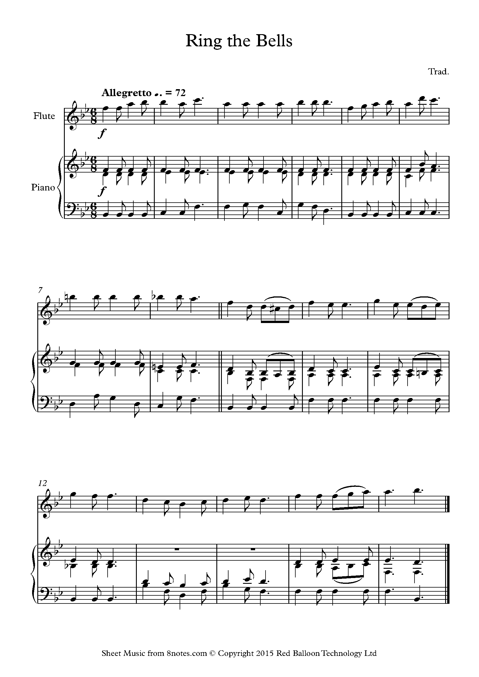 Ring the Bells Sheet music for Flute - 8notes.com