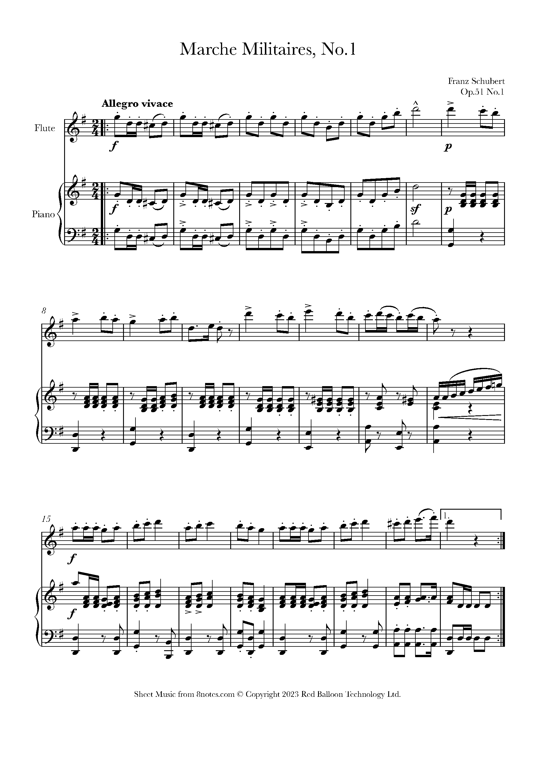 Marche Militaire Flute Grade 2 Download Digital Sheet Music Of Trumpet