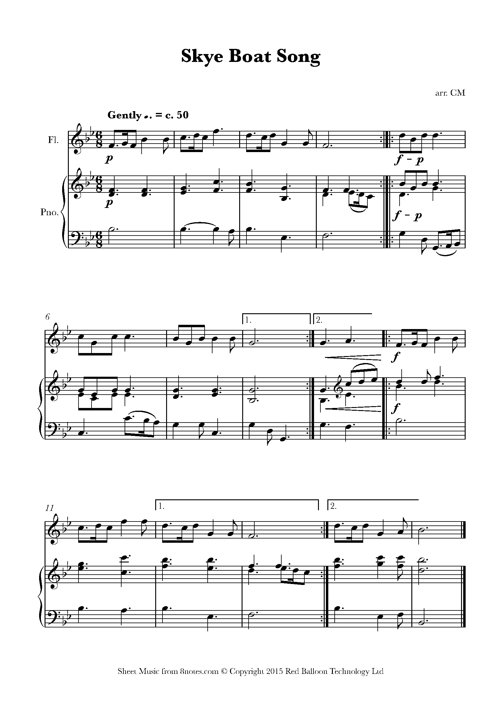 Skye Boat Song Sheet music for Flute - 8notes.com