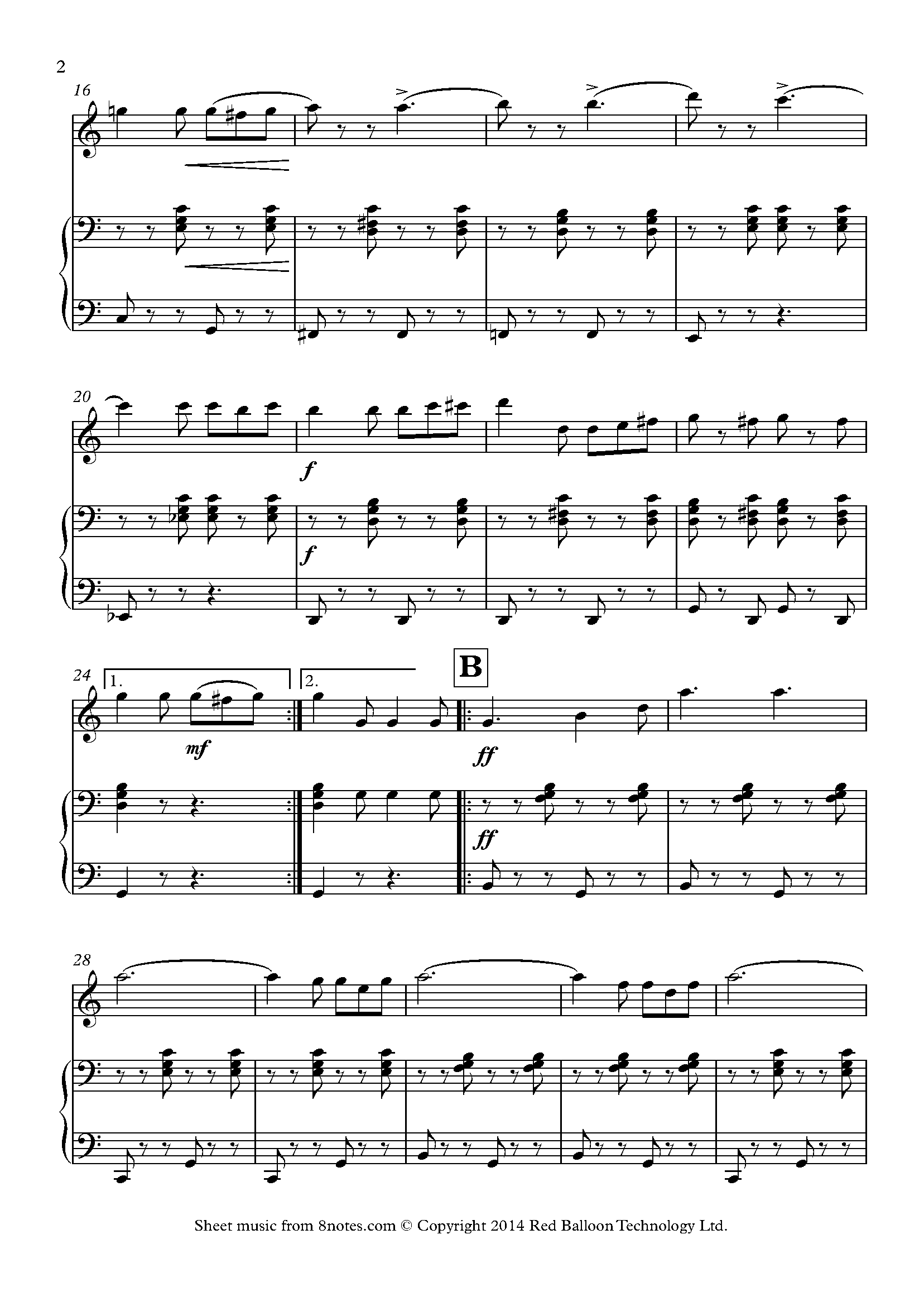 Sousa - The Washington Post March Sheet music for Flute - 8notes.com