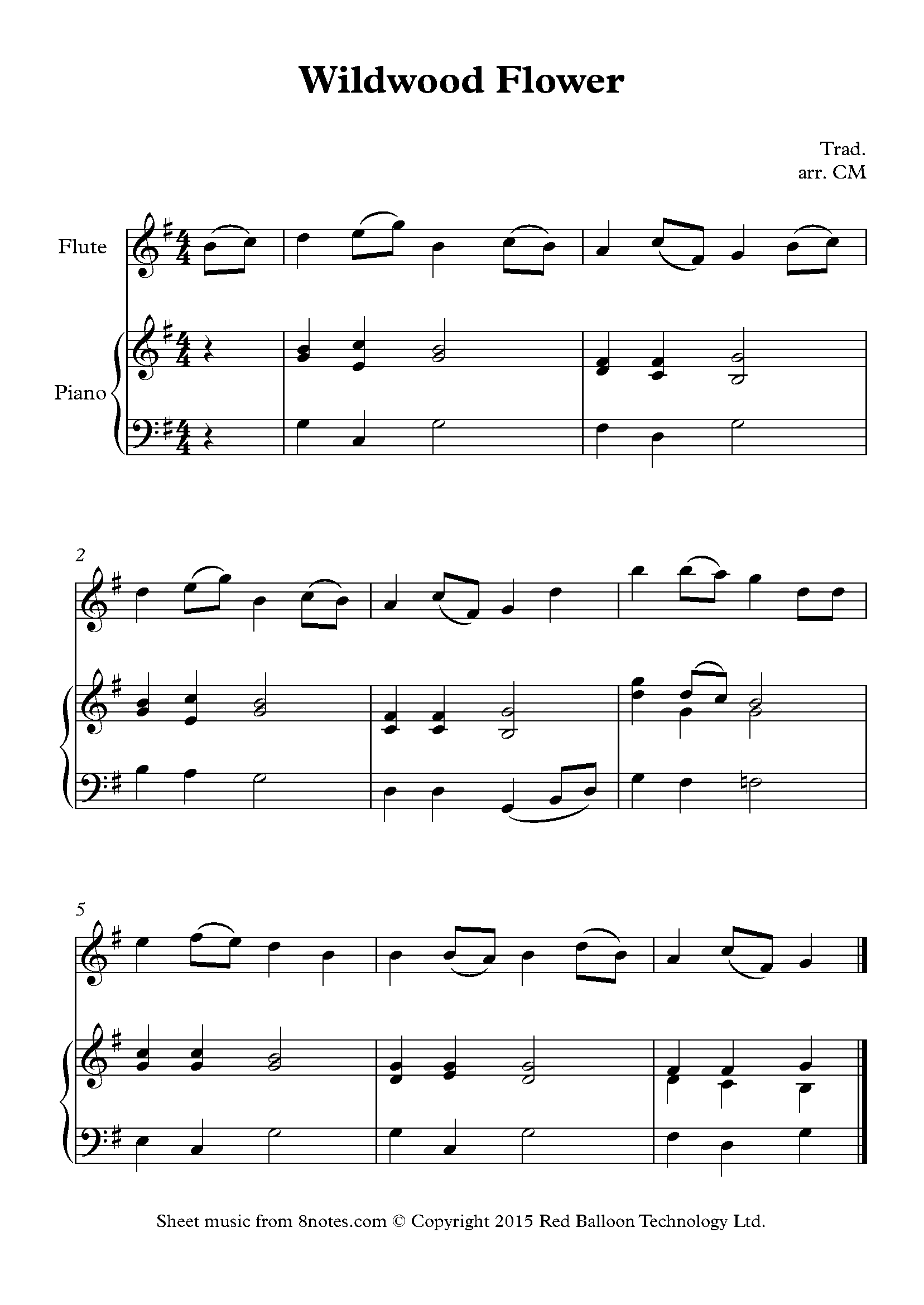 Wildwood Flower Sheet music for Flute - 8notes.com