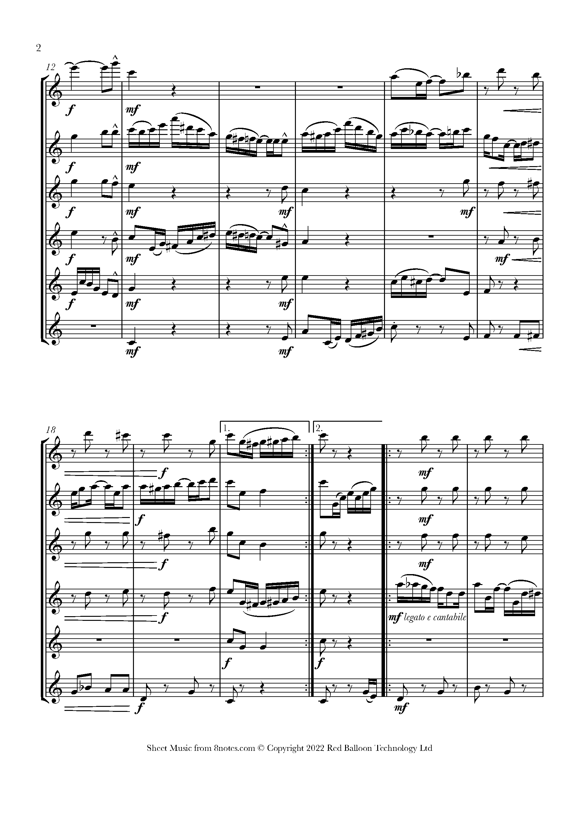 Scott Joplin - Rose Leaf Rag Sheet music for Flute Choir - 8notes.com