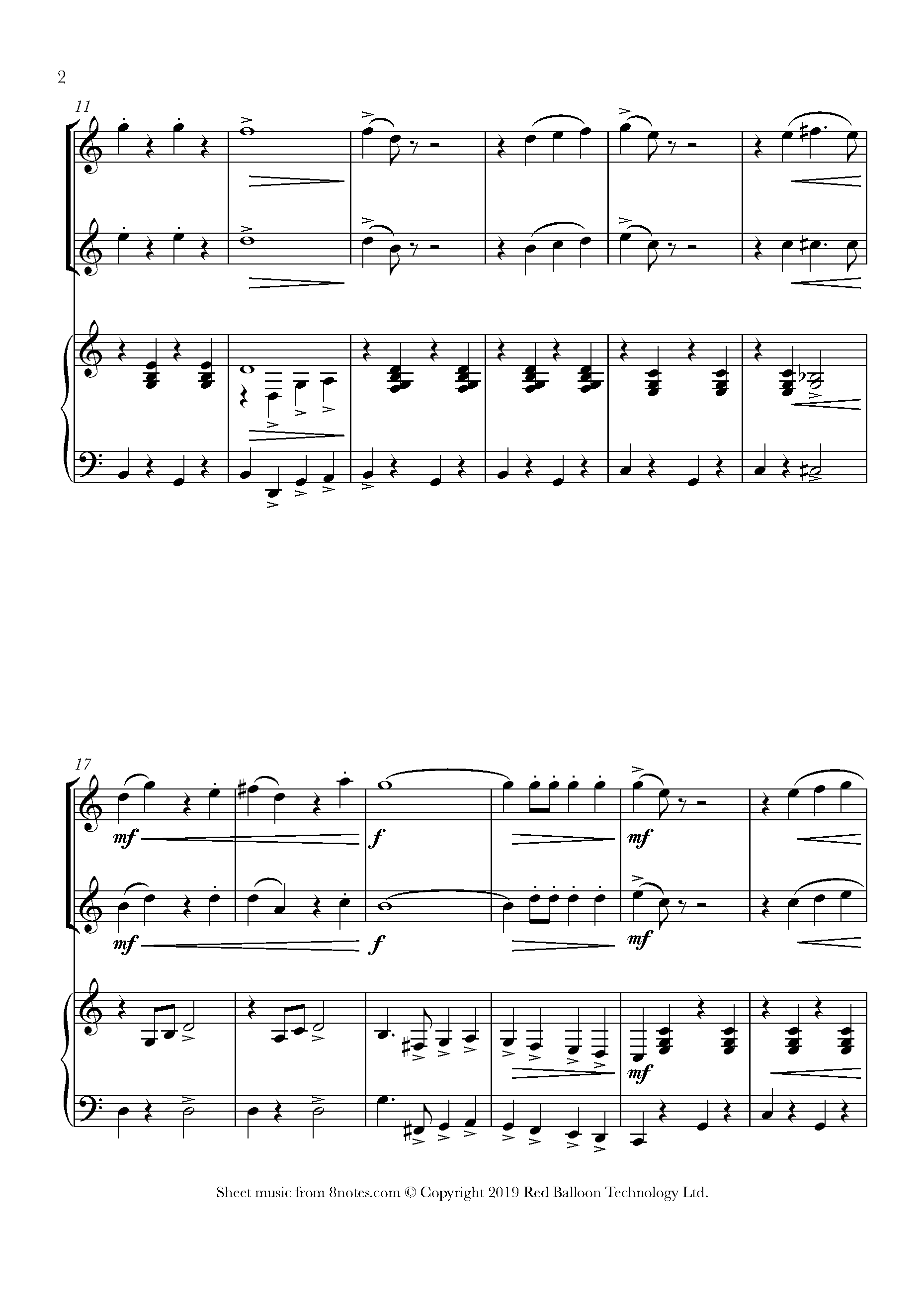 Alford - Colonel Bogey March Sheet music for Flute Duet - 8notes.com