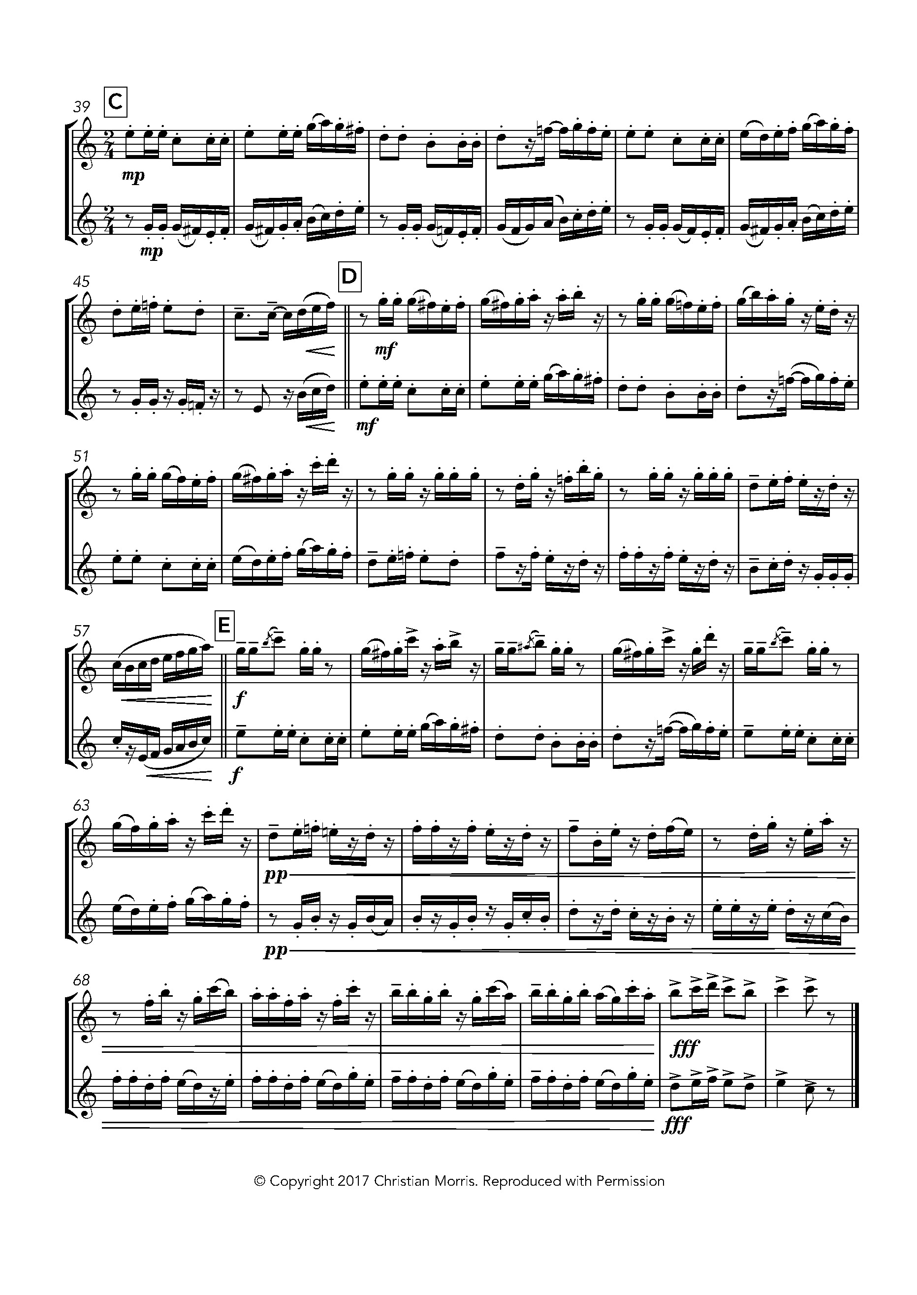 Morris - Skip to my Lou (Fantasy on) Sheet music for Flute Duet ...