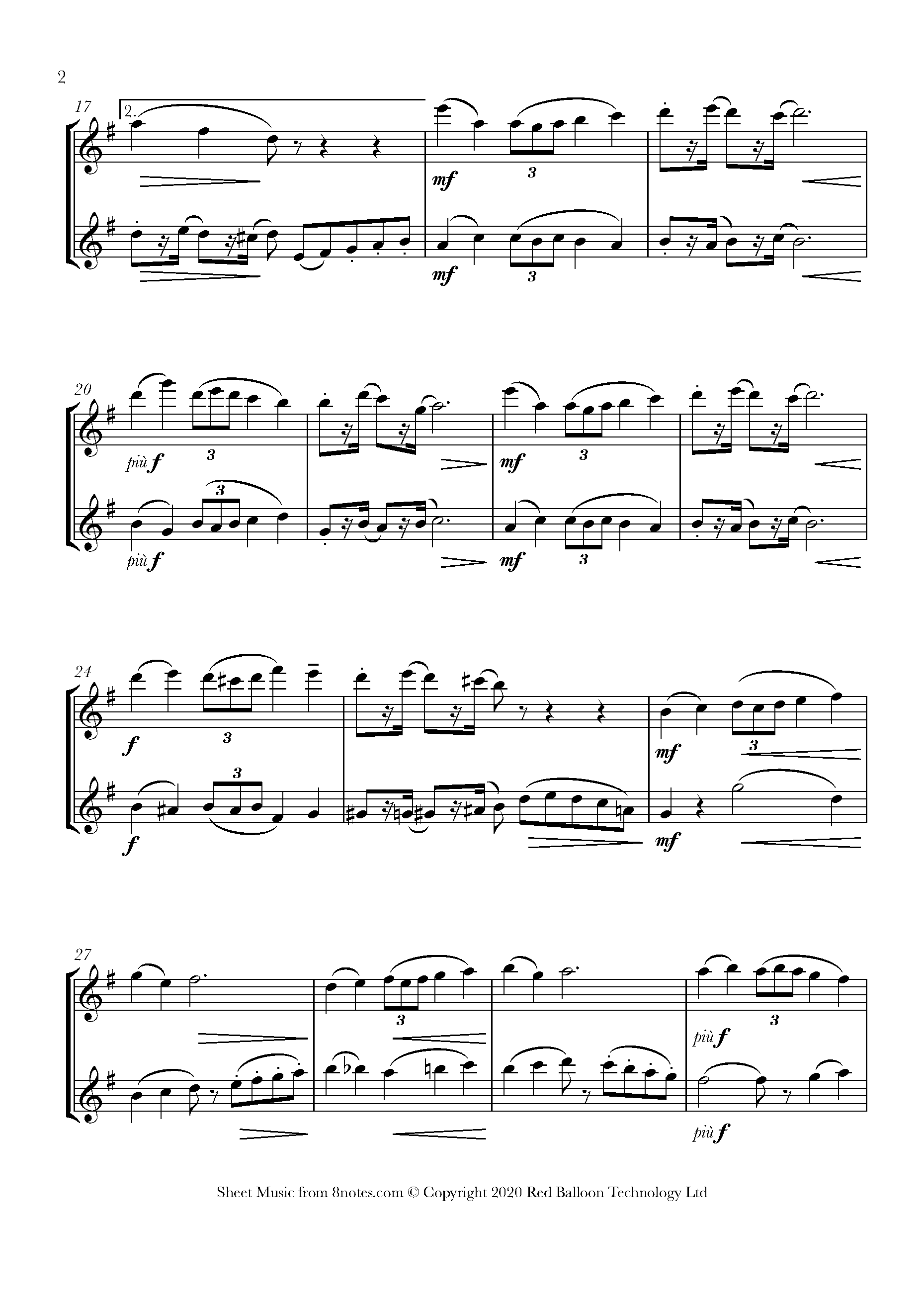 Tchaikovsky - Theme from Symphony No.6 2nd Mvt Sheet music for Flute ...