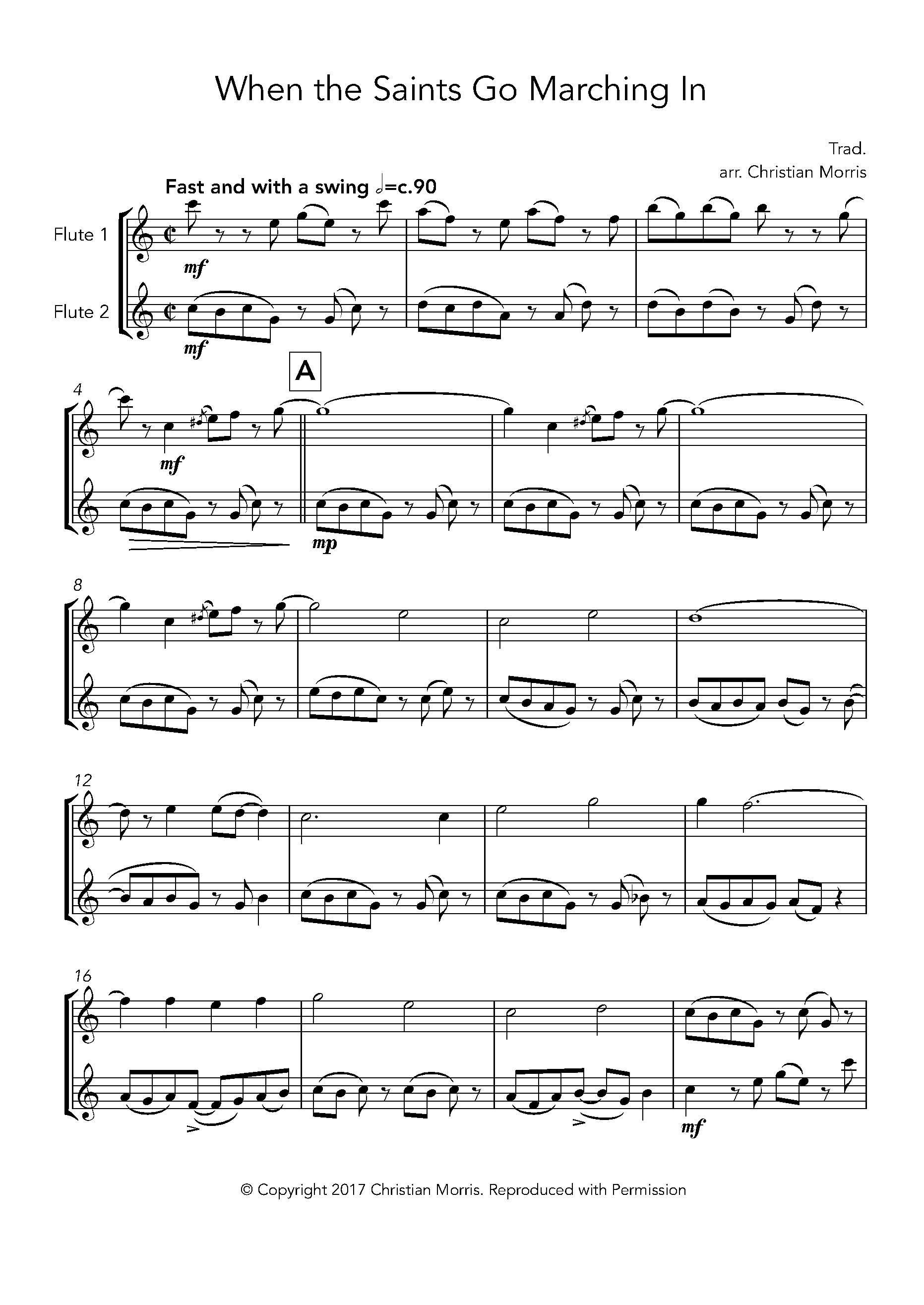 Morris - When the Saints Go Marching In (Fantasy on) Sheet music for ...